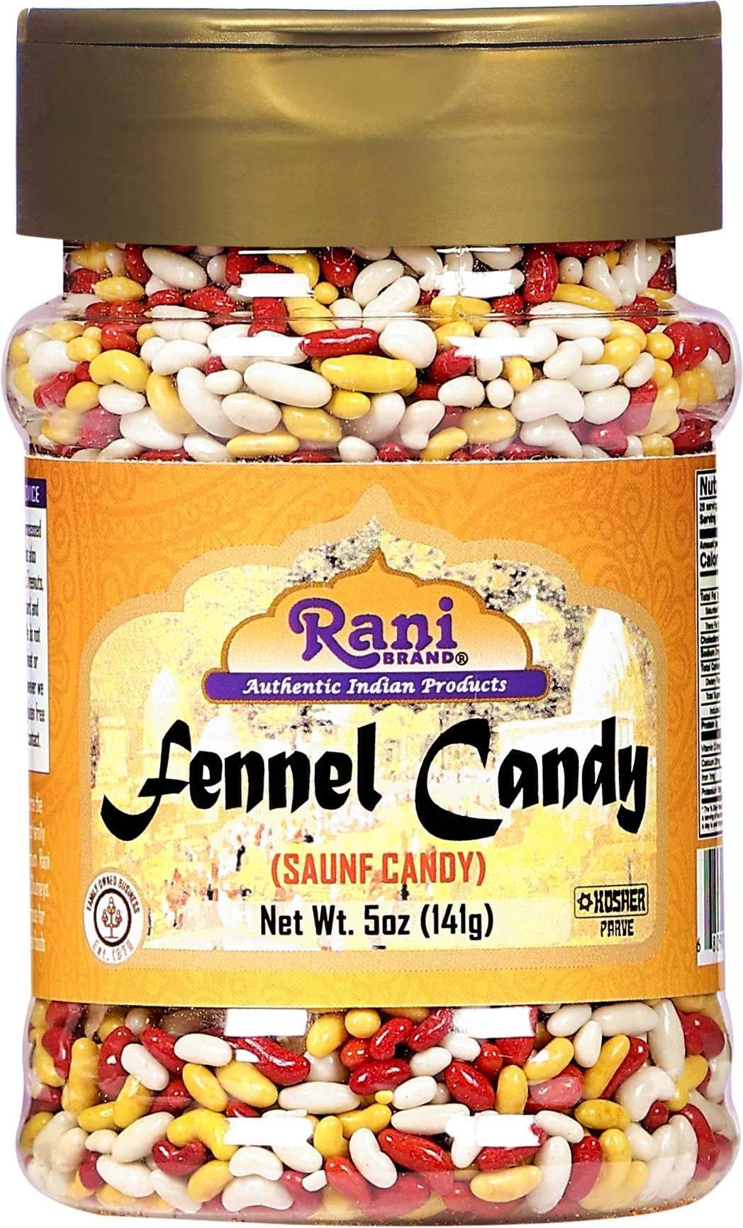 Rani Sugar Coated Fennel Candy 5oz (141g) PET Jar ~ Indian After Meal ...