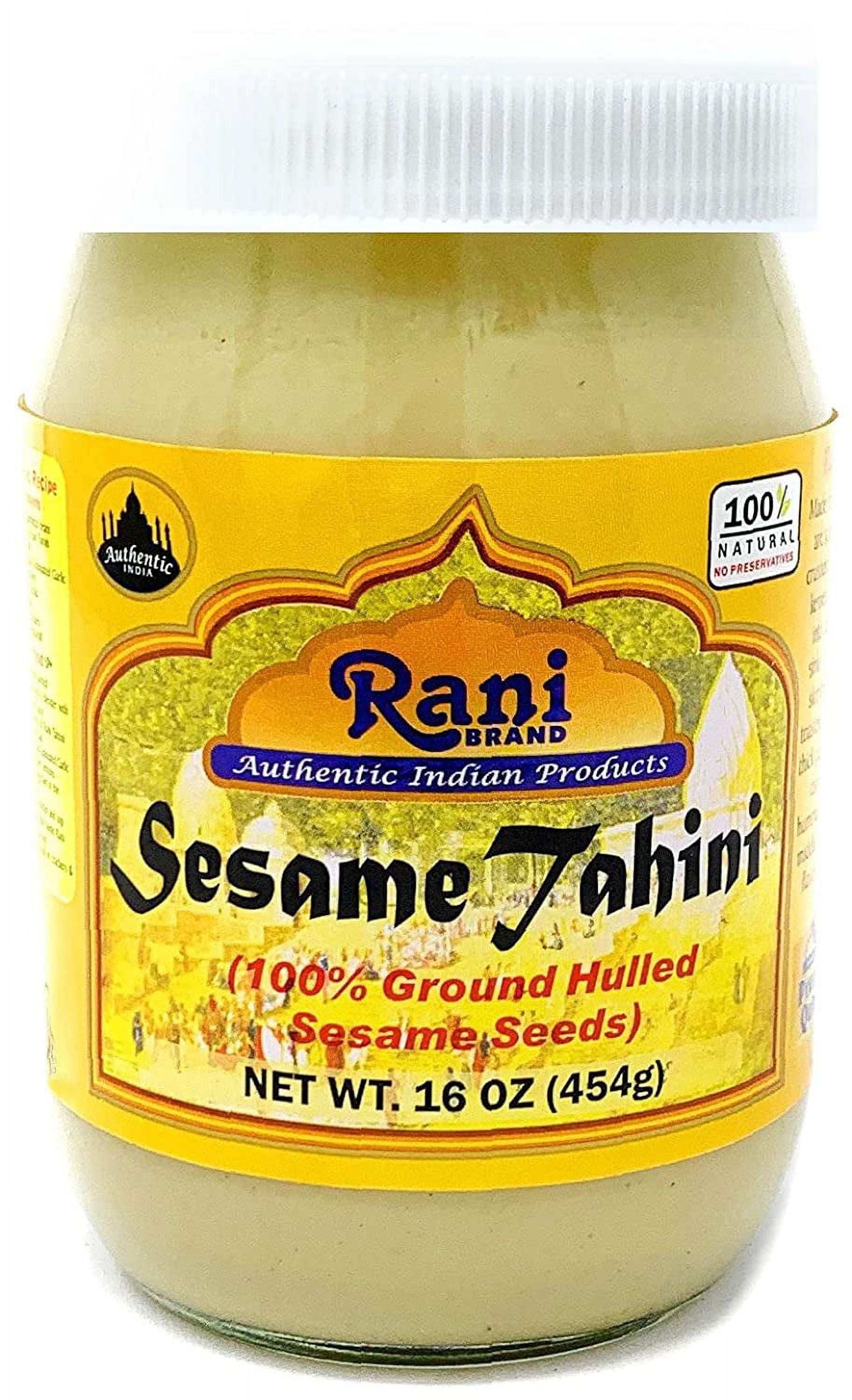 Rani Tahini 16oz (454g) ~ Glass Jar, No added sugar, Vegan ~ Gluten ...