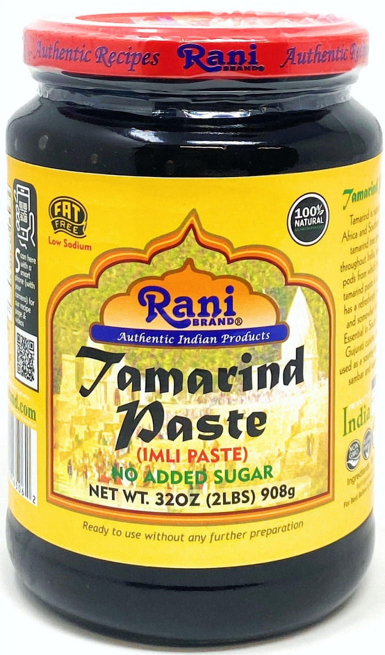 Rani Tamarind Paste Puree (Imli) 32oz (2lbs) 908g Bulk Glass Jar, No ...