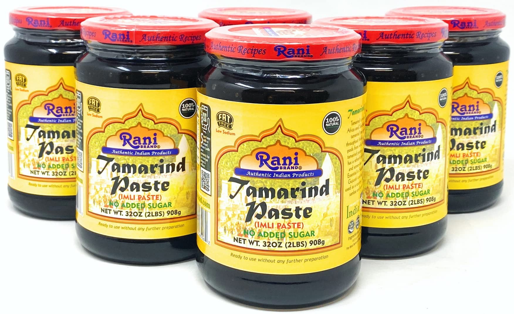 Rani Tamarind Paste Puree (Imli) 32oz (2lbs) 908g Bulk Glass Jar, No ...
