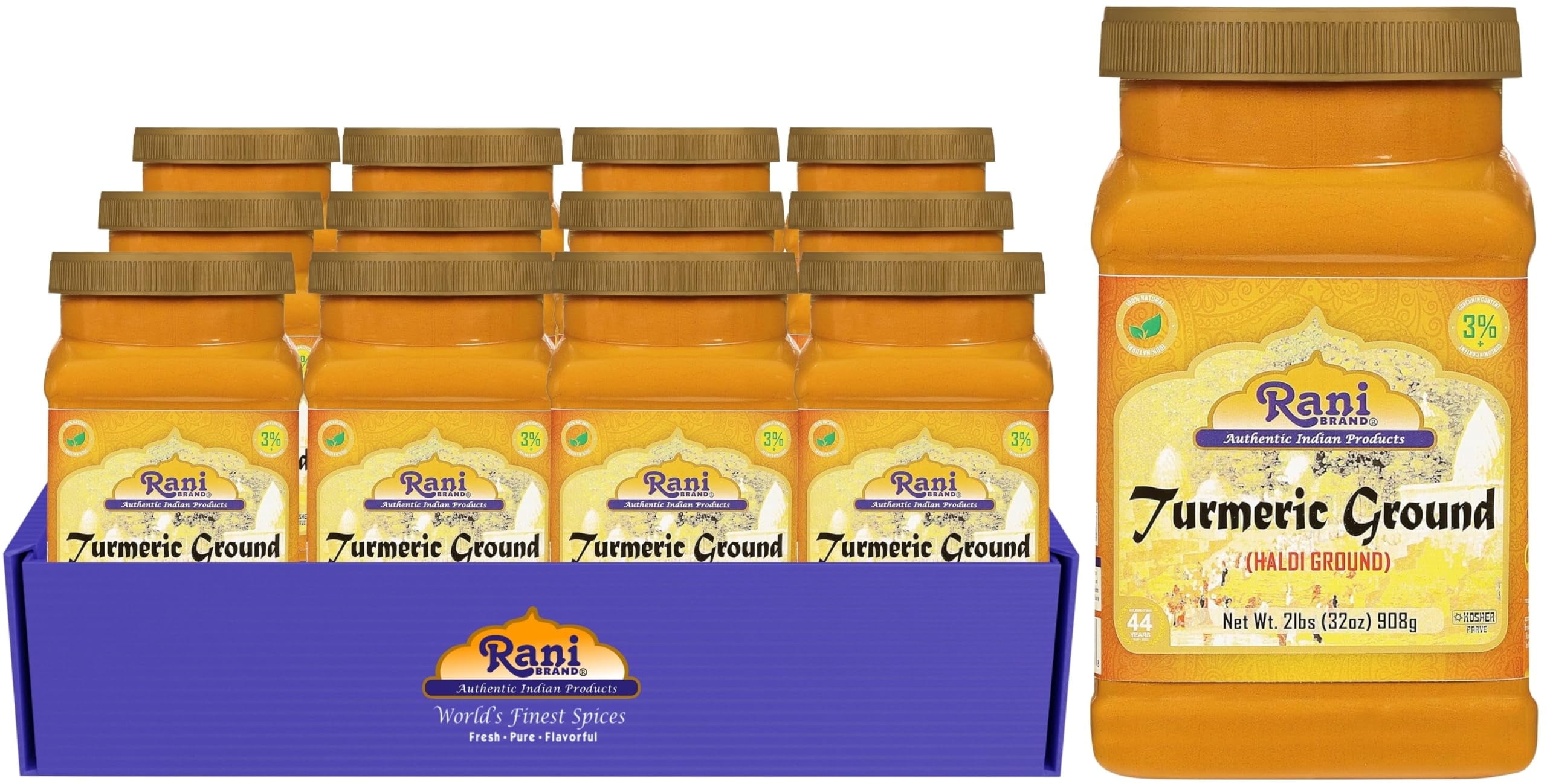 Rani Turmeric (Haldi) Root Powder Spice, (High Curcumin Content) 32oz ...