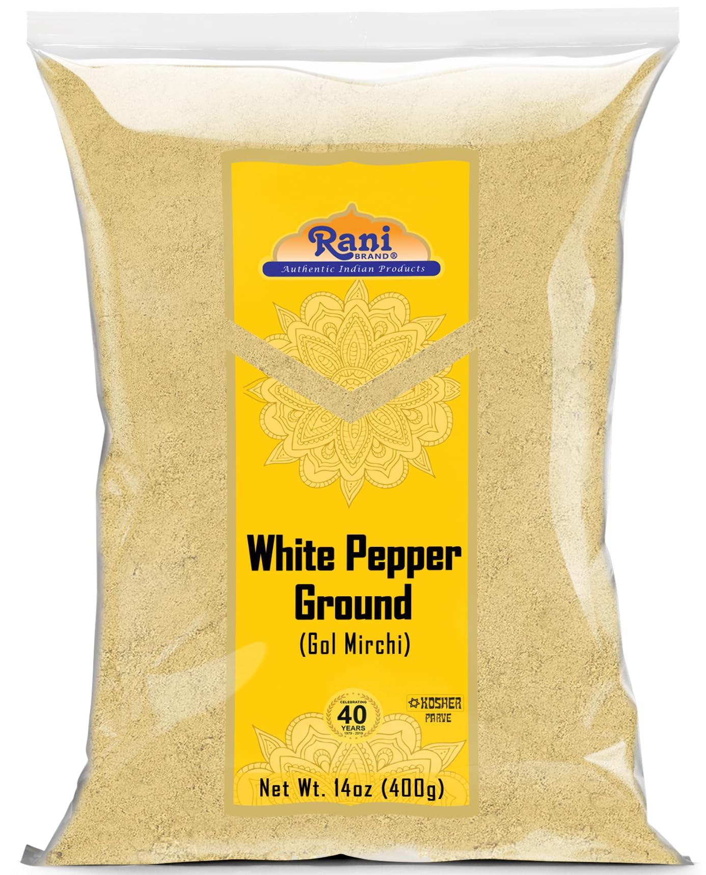 Rani White Pepper (Gol Mirch), Ground Spice 14oz (400g) ~ All Natural ...