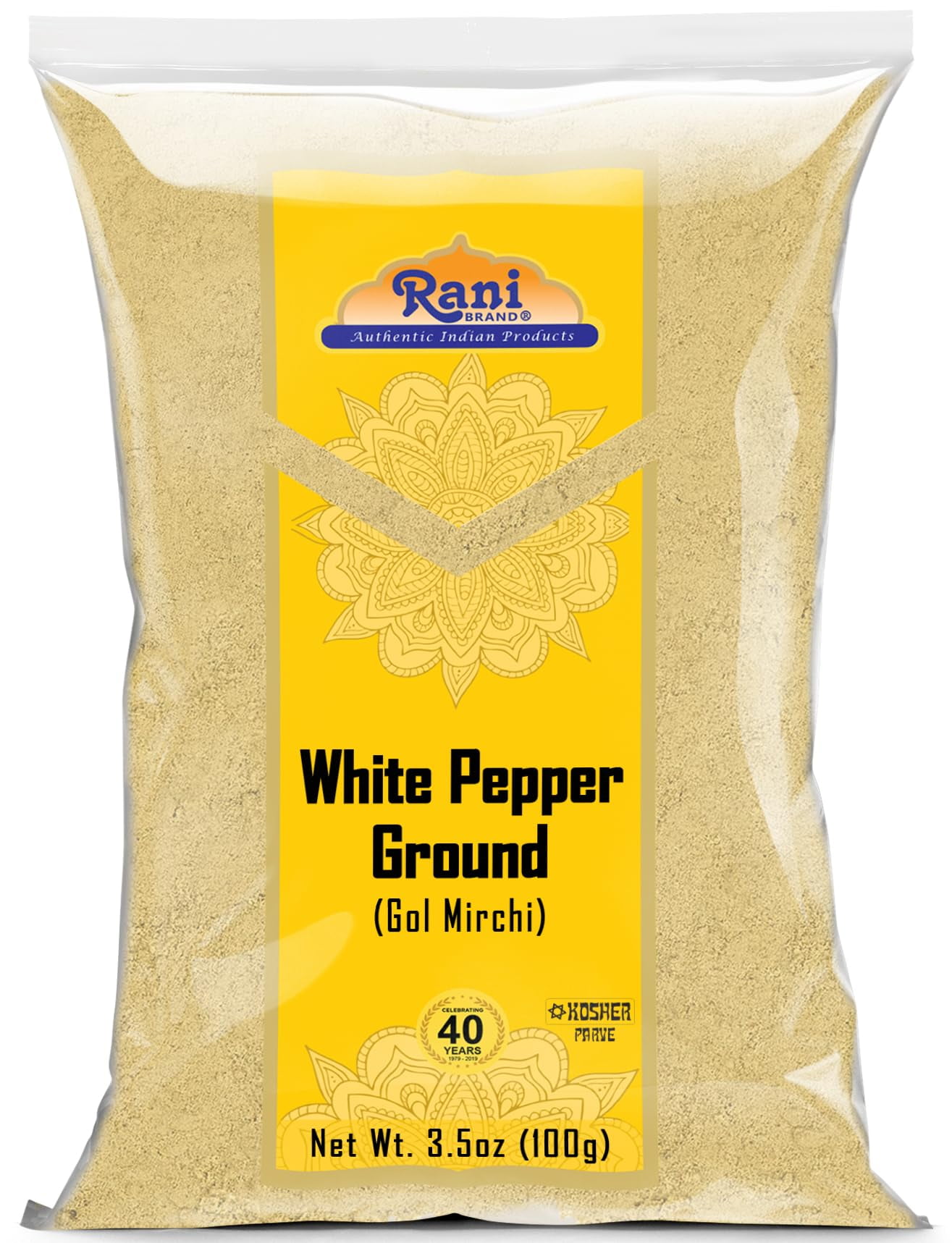 Rani White Pepper (Gol Mirch), Ground Spice 3.5oz (100g) ~ All Natural ...