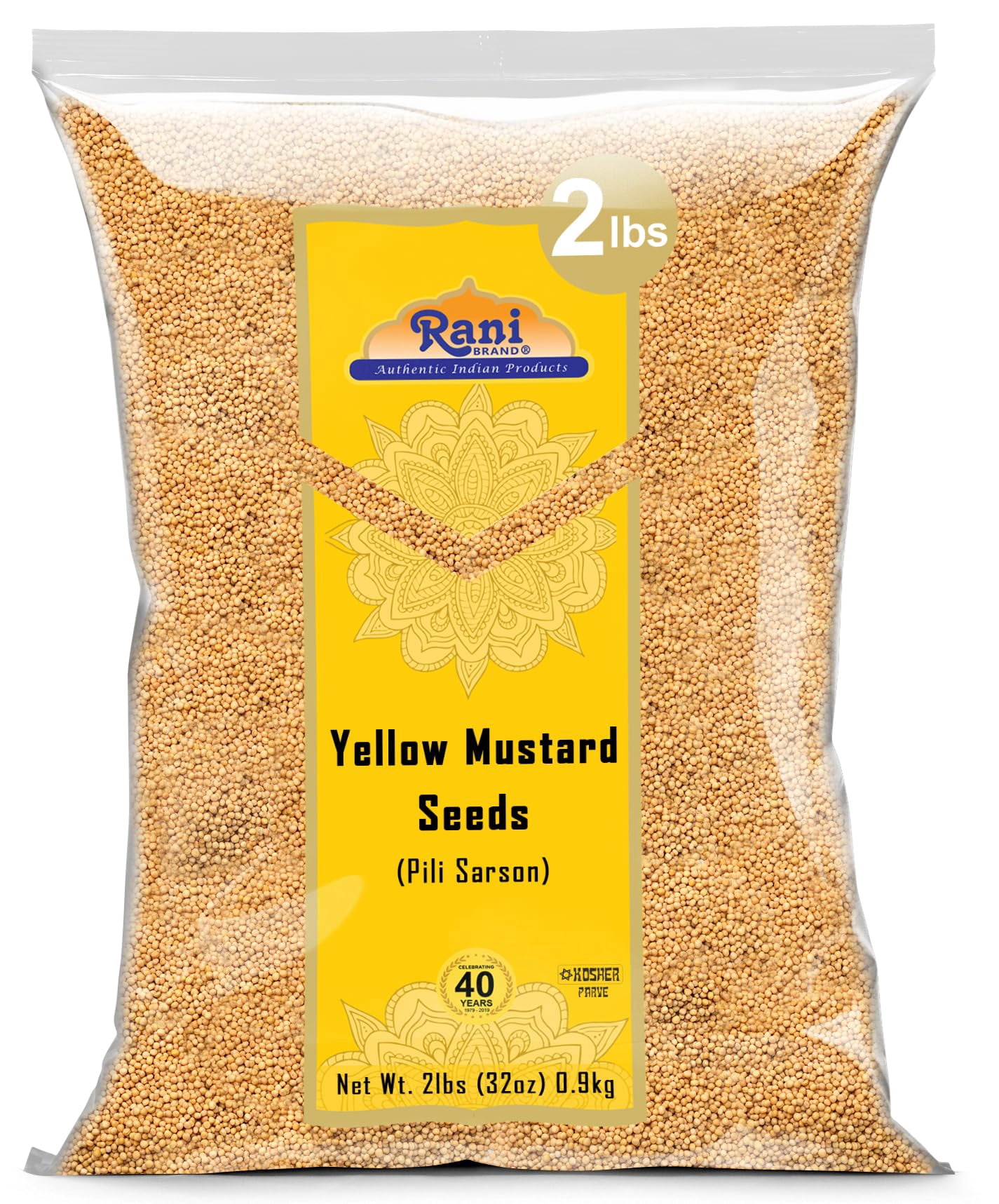 Rani Yellow Mustard Seeds Whole Spice 32oz (2lbs) 908g ~ All Natural ...
