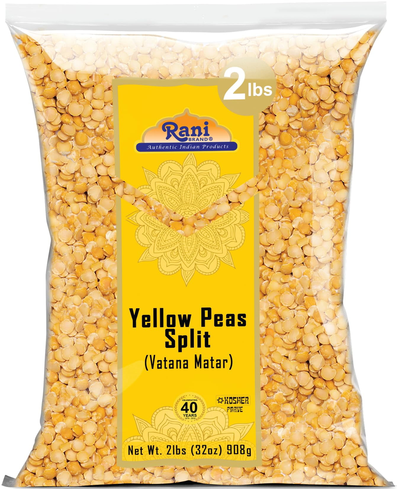Rani Yellow Peas Split, Dried (Vatana, Matar) 32oz (2lbs) 908g ~ All ...