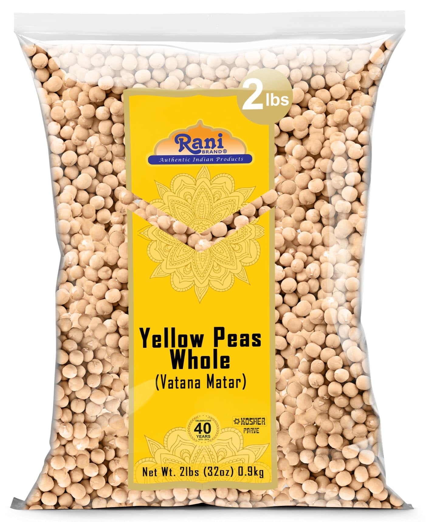 Rani Yellow Peas Whole Dried Legumes 2lbs All Natural Vegan Gluten ...
