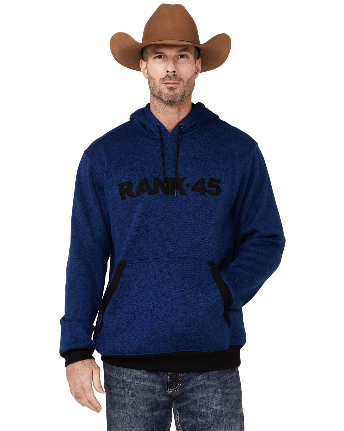 Rank 45 Men's 45& Ranhan Logo Hooded Sweatshirt - RMSP22SW1-NVY Medium ...