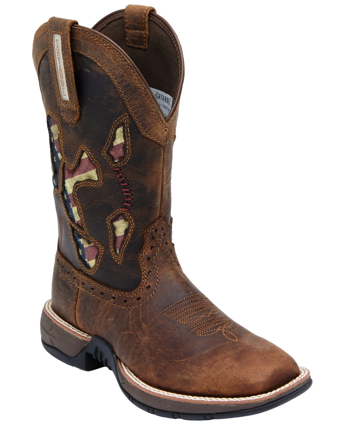 Rank 45 Women's 45& Lite Flag Western Performance Boot Broad Square Toe ...