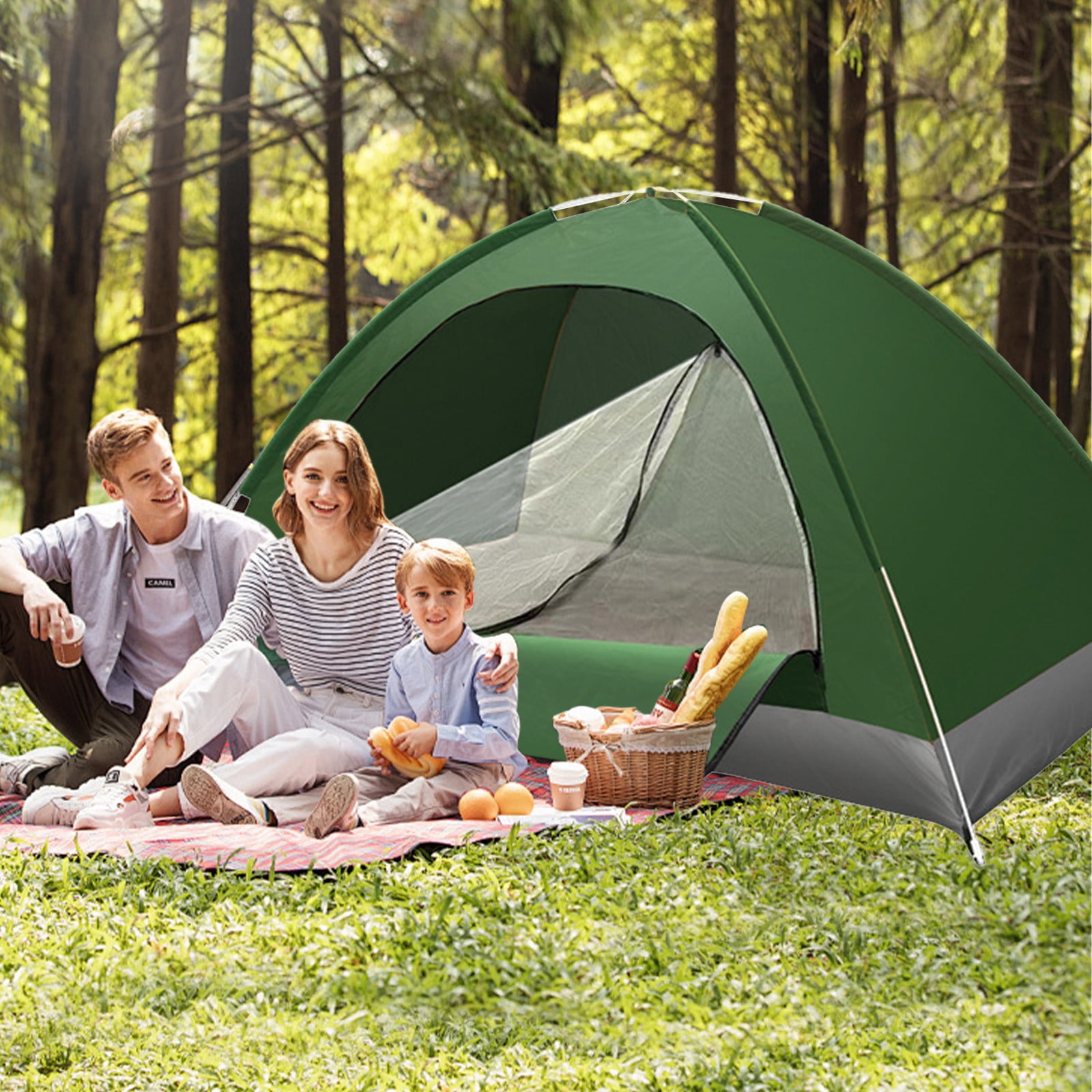 Ranliy 2 Person Camping Tent, Waterproof All Weather Easy Setup 1-2 ...