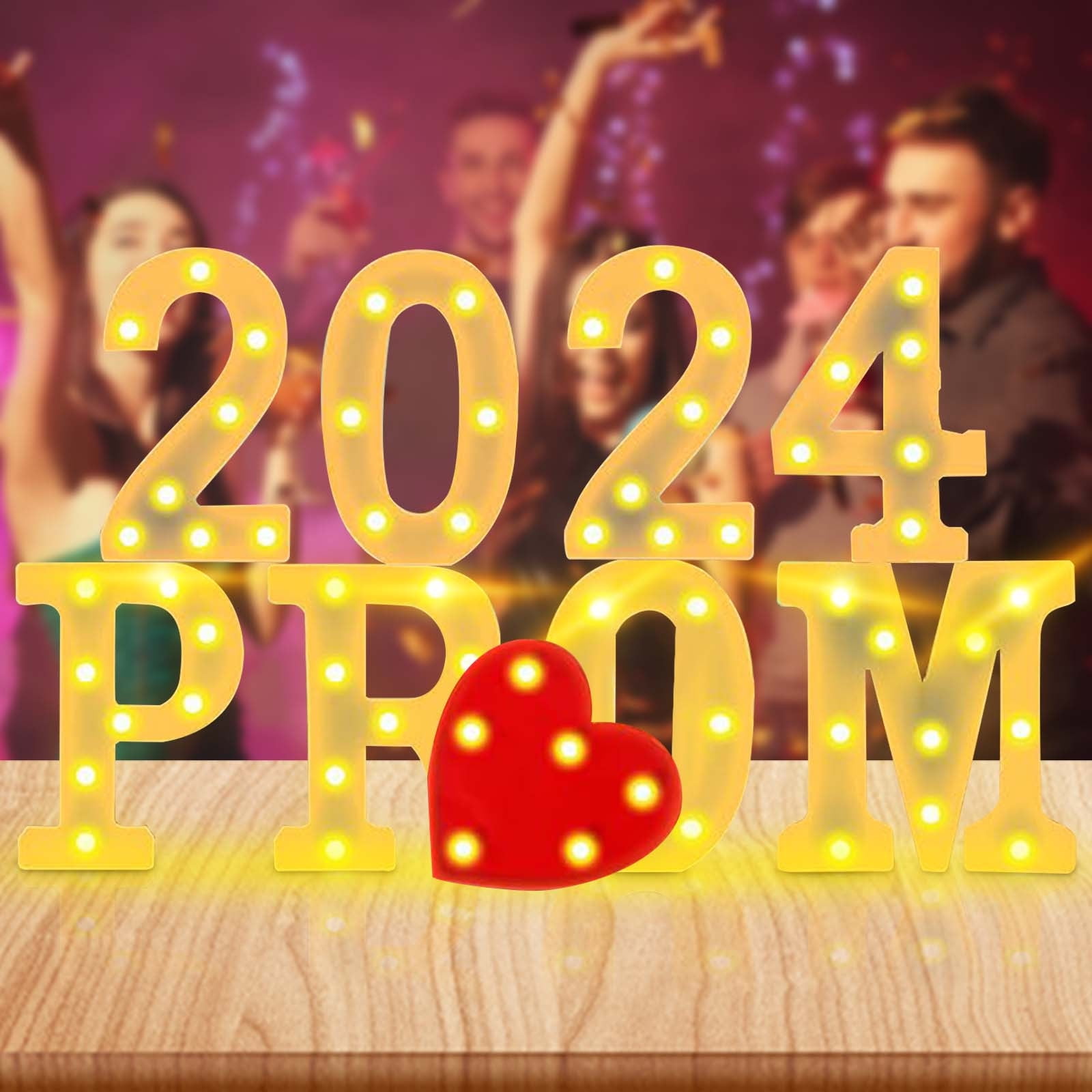 Ranliy 9 Pcs Led Marquee Letter Lights Prom 2024 Light Up Sign ...