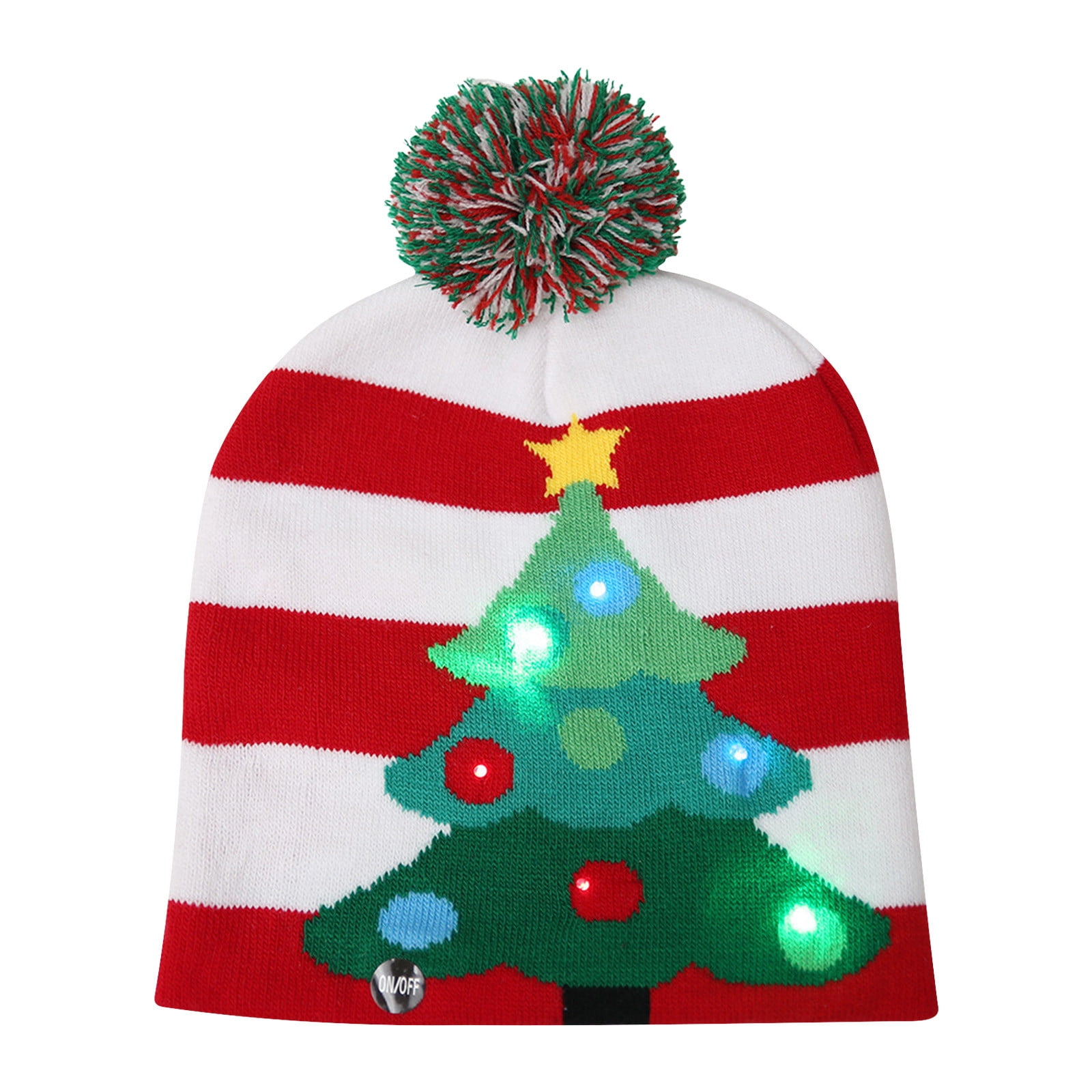 Ranliy Christmas Hat Led Light Knitted Hat Winter Warm Christmas for ...