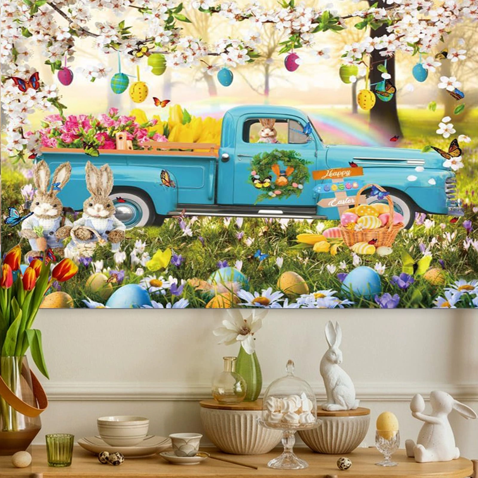 Ranliy Easter Banners 3 Different Sizes Holiday Banners Easter ...