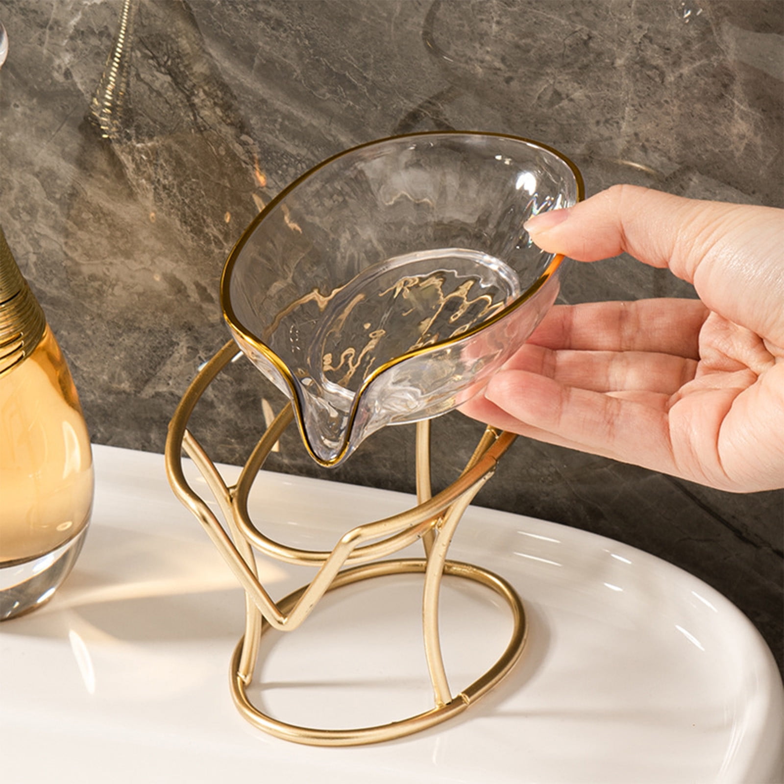 Ranliy Leaf Shaped Soap Dish, Bar Soap Holder, Self Draining Soap Dish ...