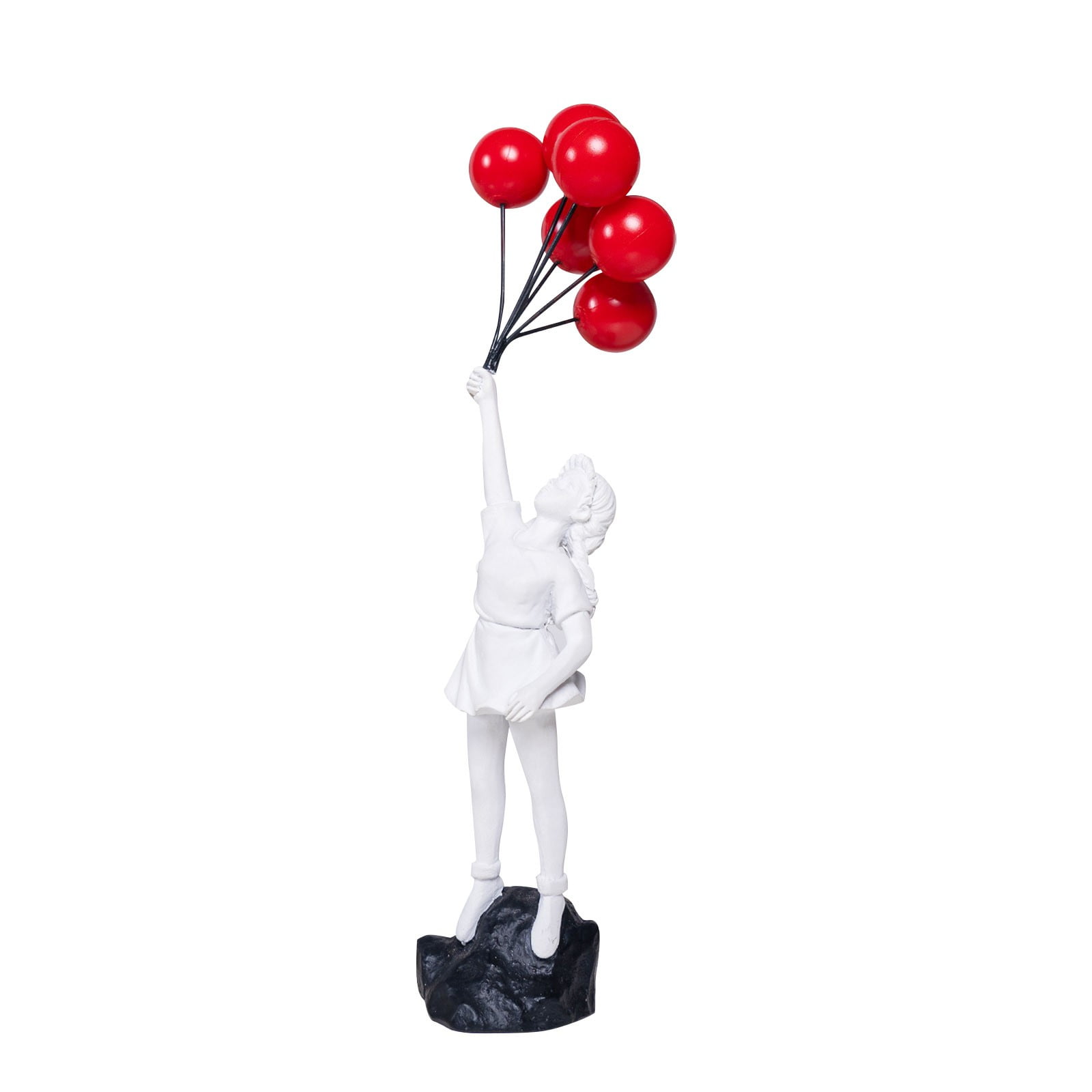 Ranliy Modern Art Flying Balloons Girl Statue Resin Figure Sculpture ...
