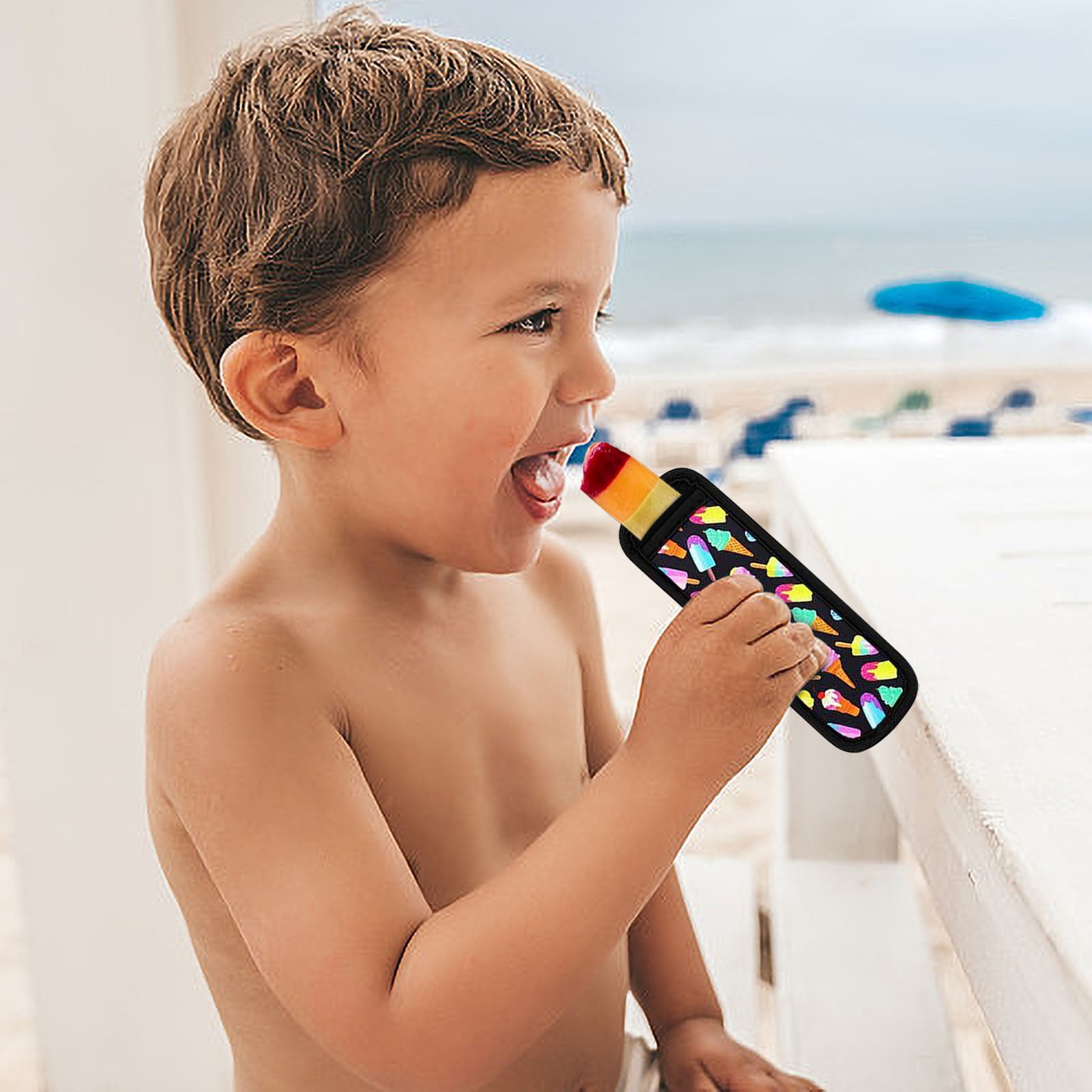 Ranliy Popsicle Holder Popsicle Bags Ice Pop Sleeves Freezer Reusable ...