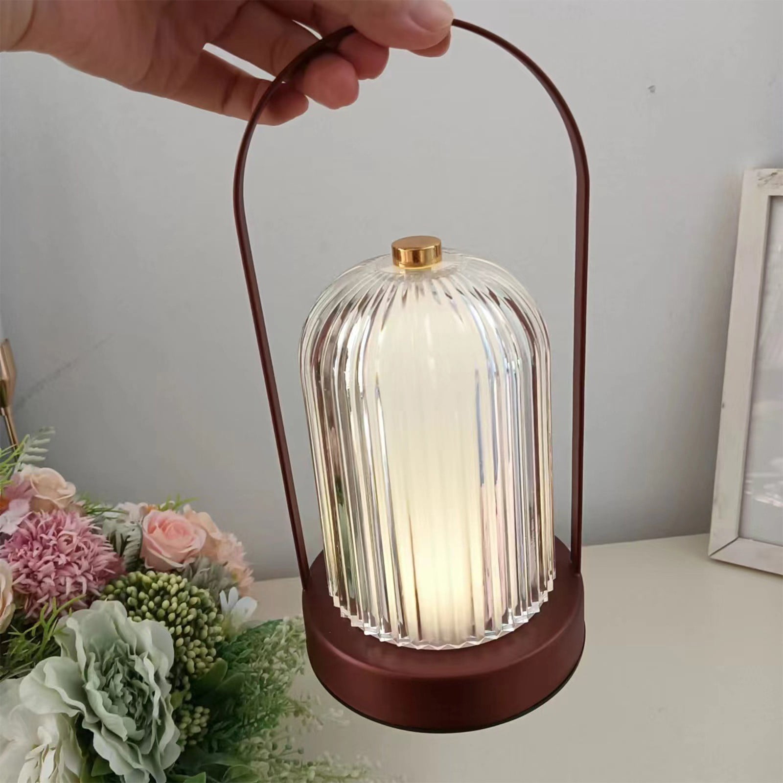 Ranliy Portable Led Cordless Rechargeable Lantern Table Lamp, Battery ...