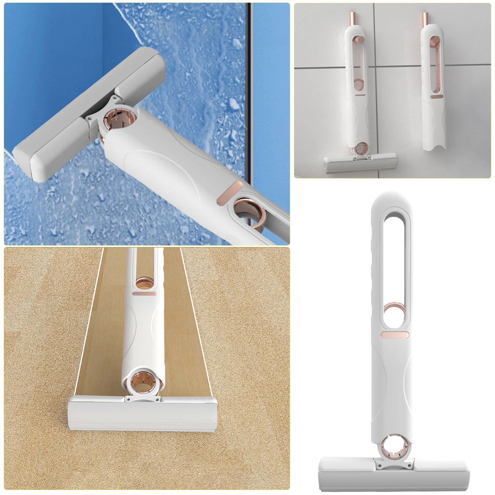 Ranliy Portable Mini Cleaning Mop, Self Squeezing Mini Sponge Mop, Wet ...