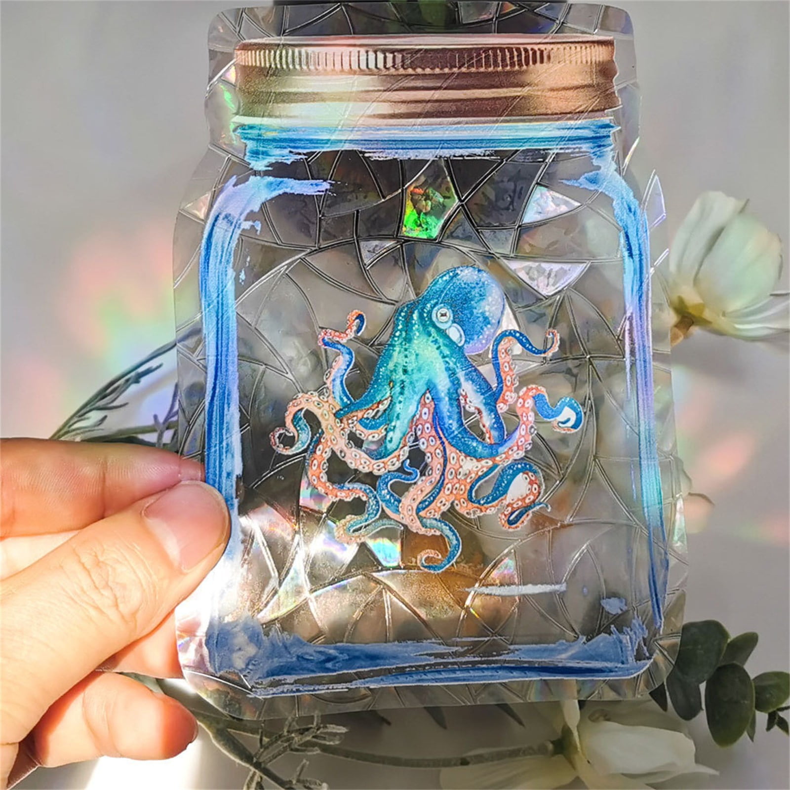 Ranliy Static Rainbow Window Clings Bottle Shape Sea Animal Suncatcher ...