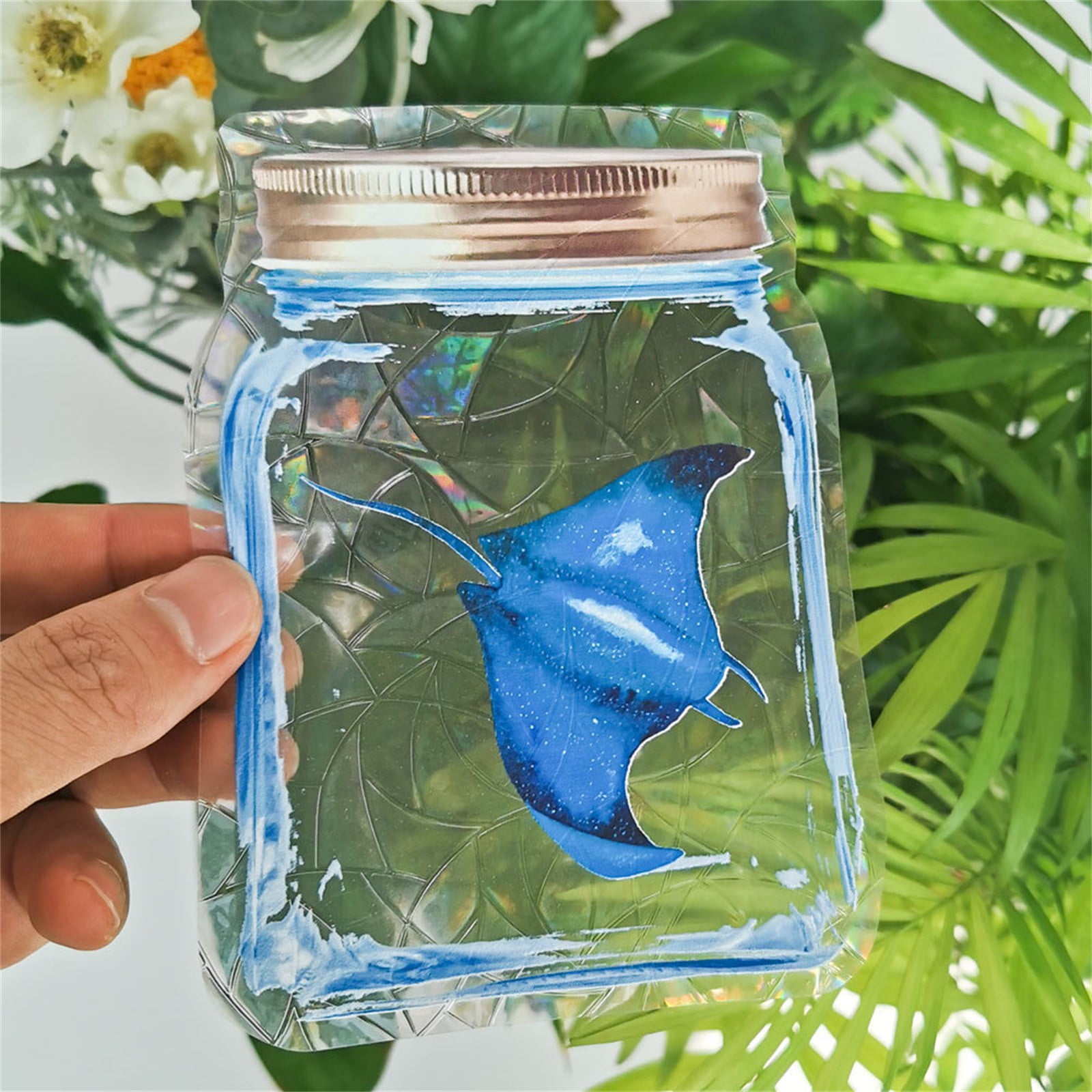 Ranliy Static Rainbow Window Clings Bottle Shape Sea Animal Suncatcher ...