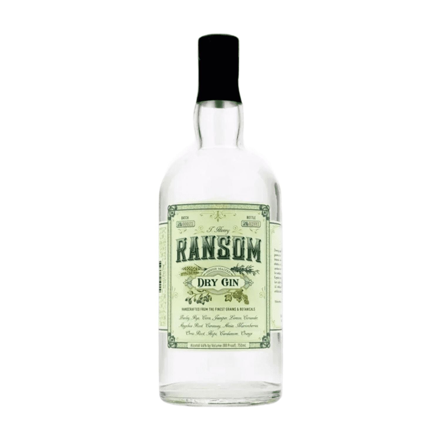 Ransom Dry Gin, 750 ml 43% ABV - Walmart.com