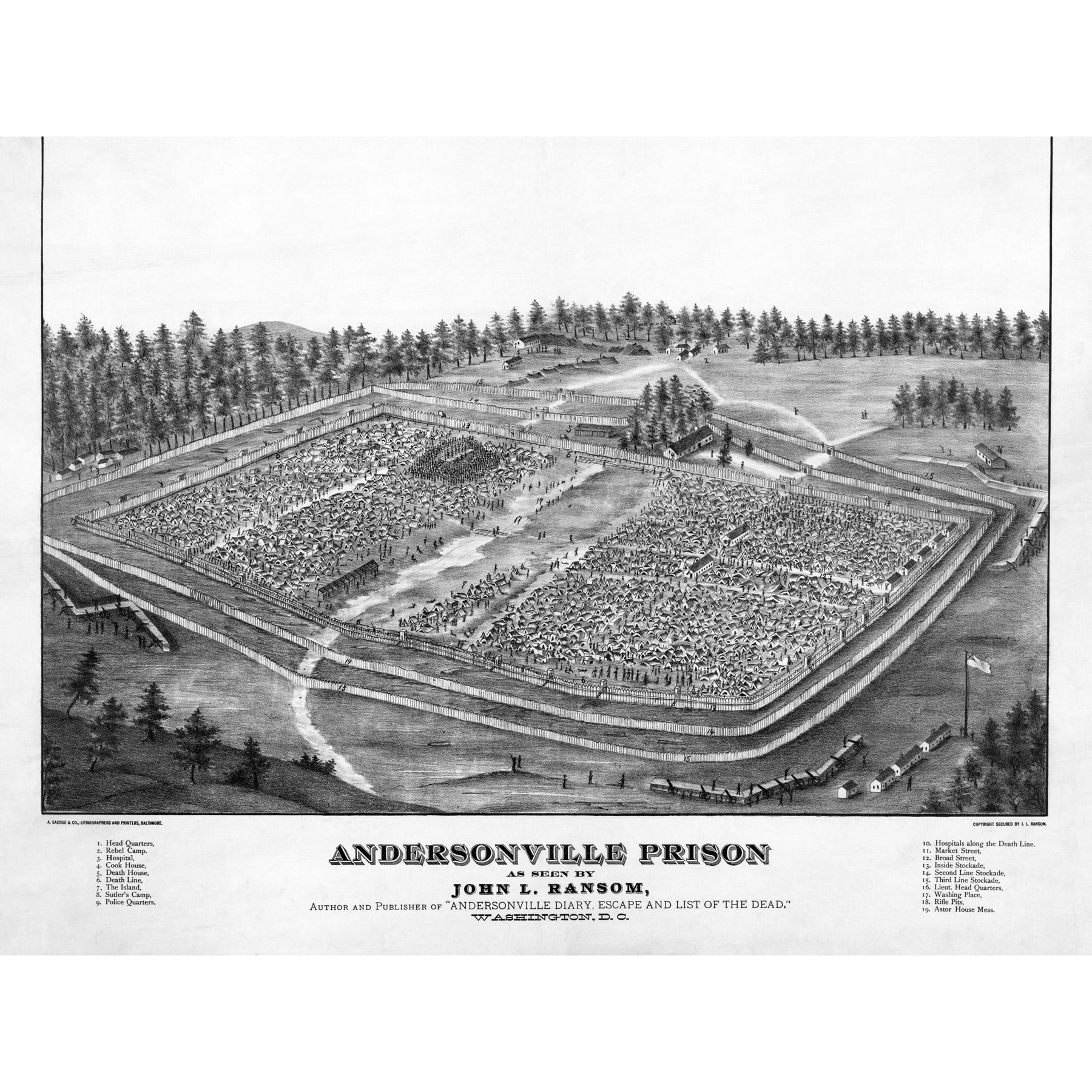 Ransom US Civil War Confederate Andersonville Pow Prison Extra Large XL ...