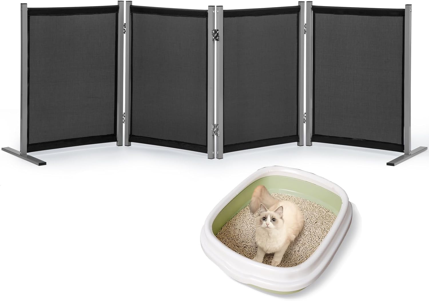Rantila Cat Litter Box Privacy Screen Cat Litter Box Furniture Best for ...