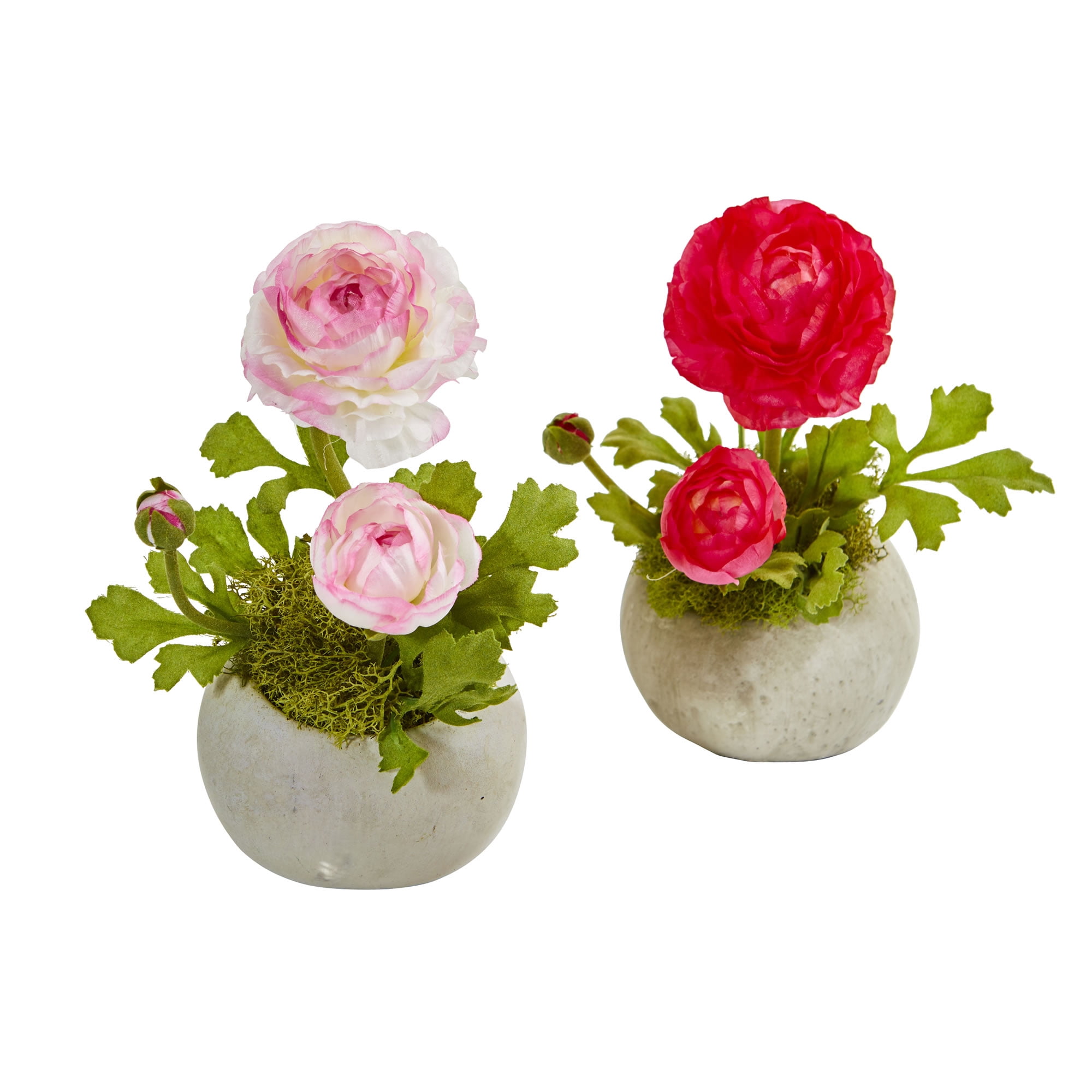 Ranunculus Artificial Arrangement (Set of 2) - Walmart.com