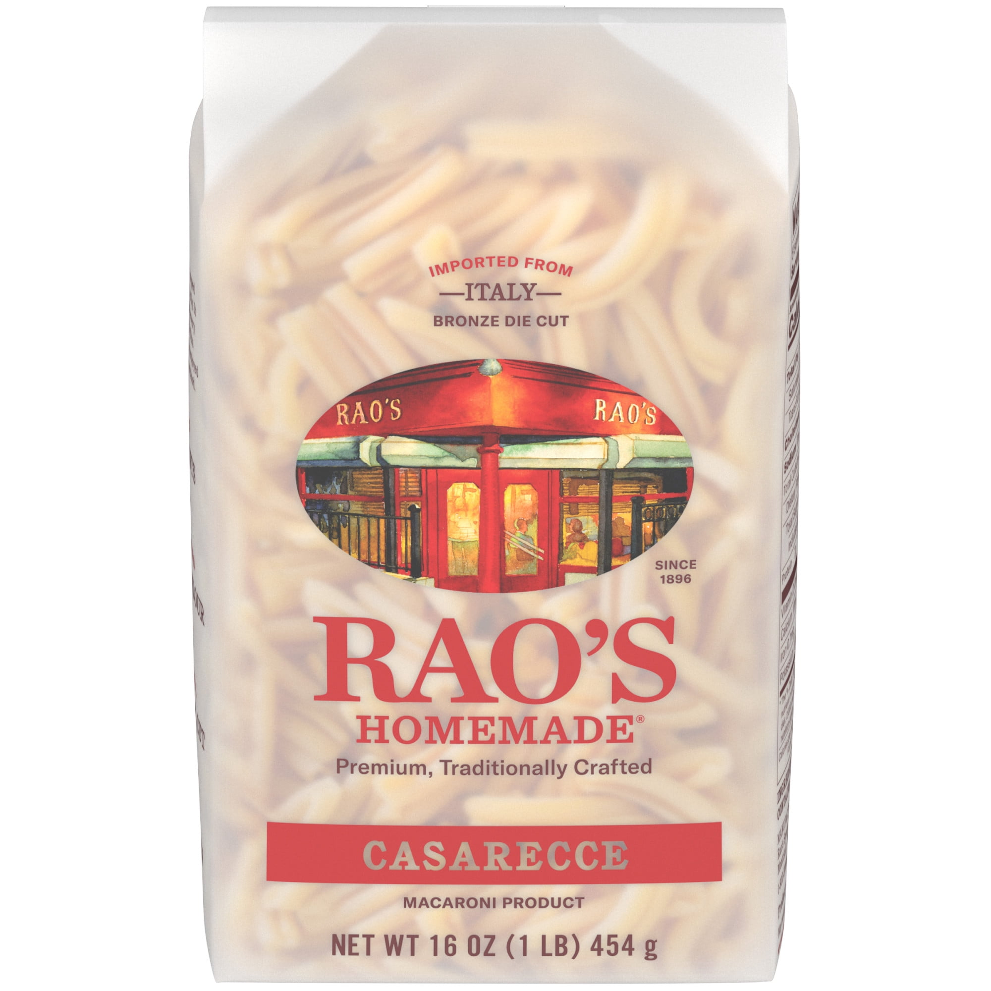 Rao's Homemade Casarecce Pasta, 16 Oz, Premium Italian Durum Semolina ...