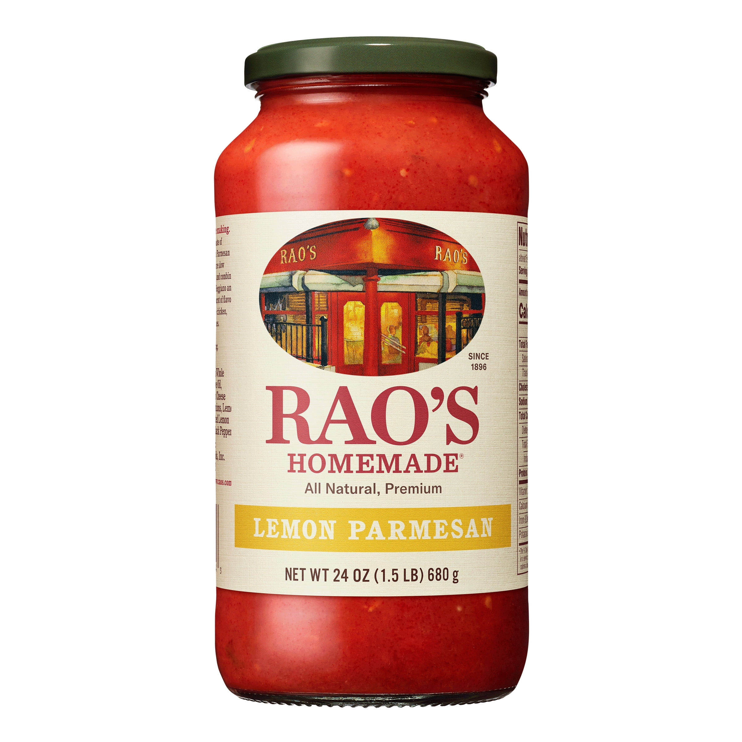 Rao's Homemade Lemon Parmesan Sauce, 24 oz, Keto Friendly, All Natural ...