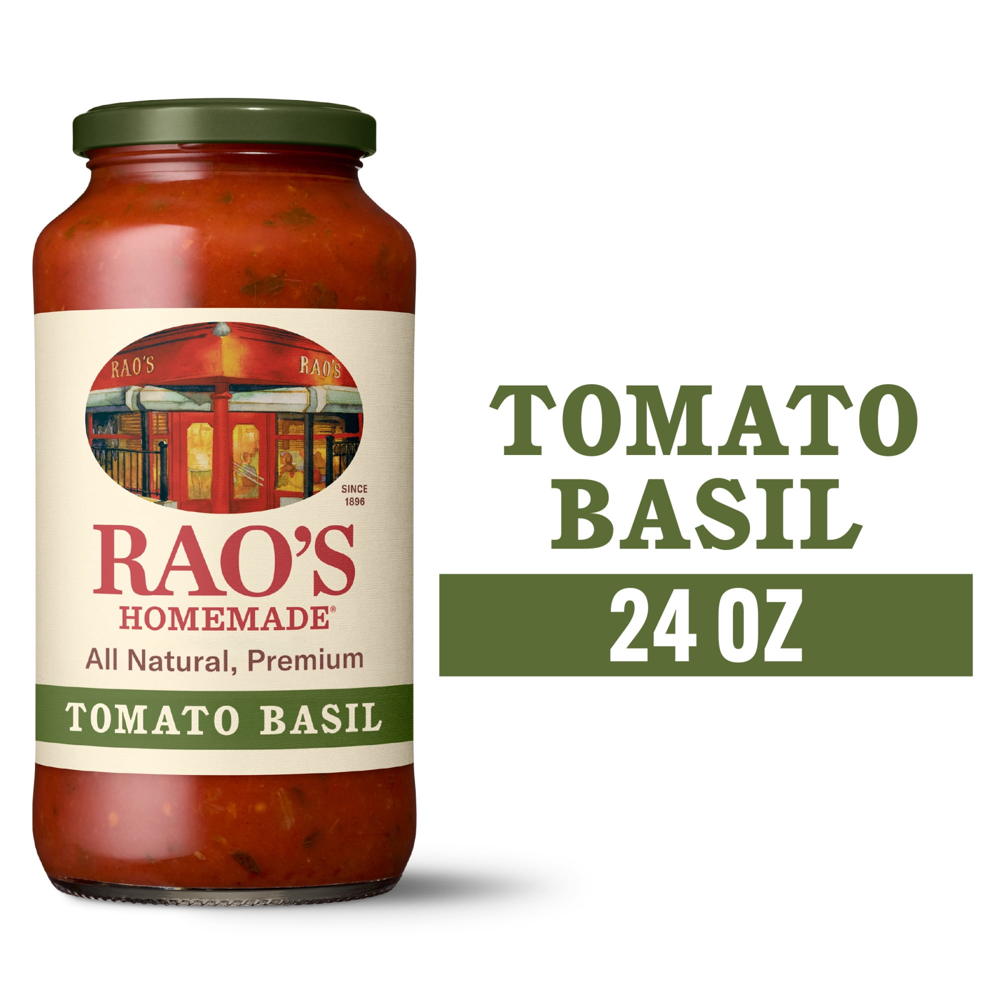 Rao's Homemade Tomato Basil Pasta Sauce, Low Carb, Keto Friendly, 24 Oz ...