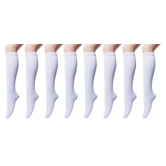 RaoLizhen 8 Pairs Knee High Socks for Women, Cotton Blend Long Boot ...