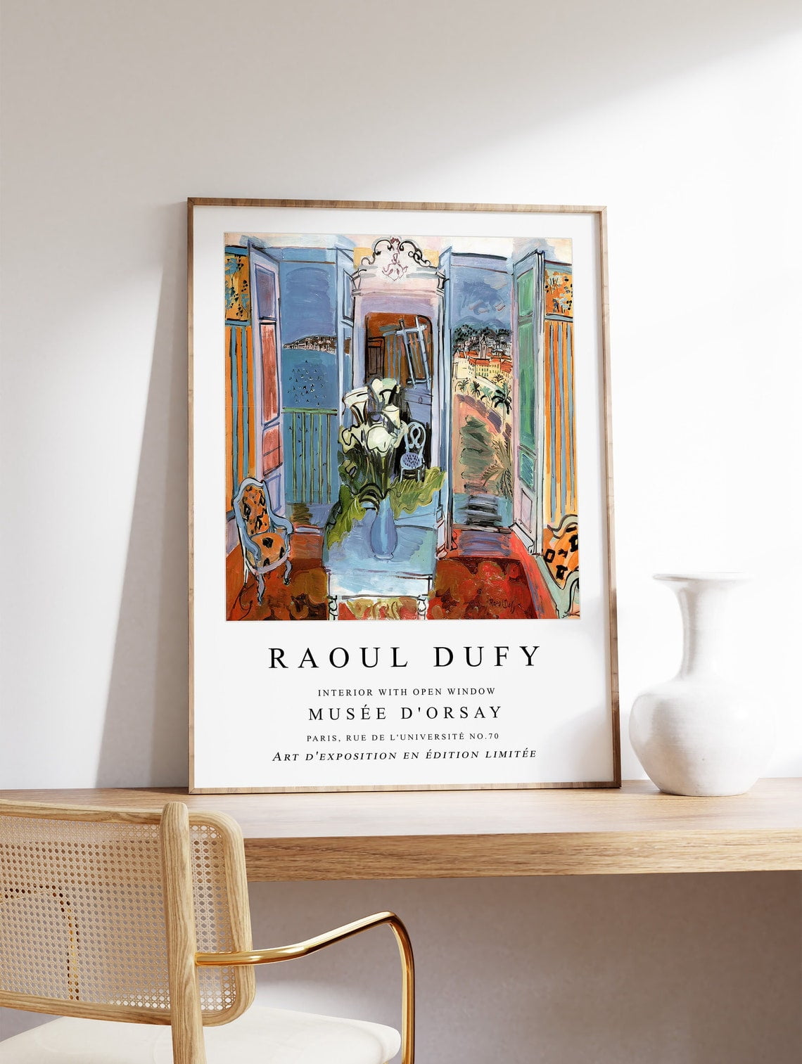 Raoul Dufy Exhibition Poster, Interior With Open Window, French ...