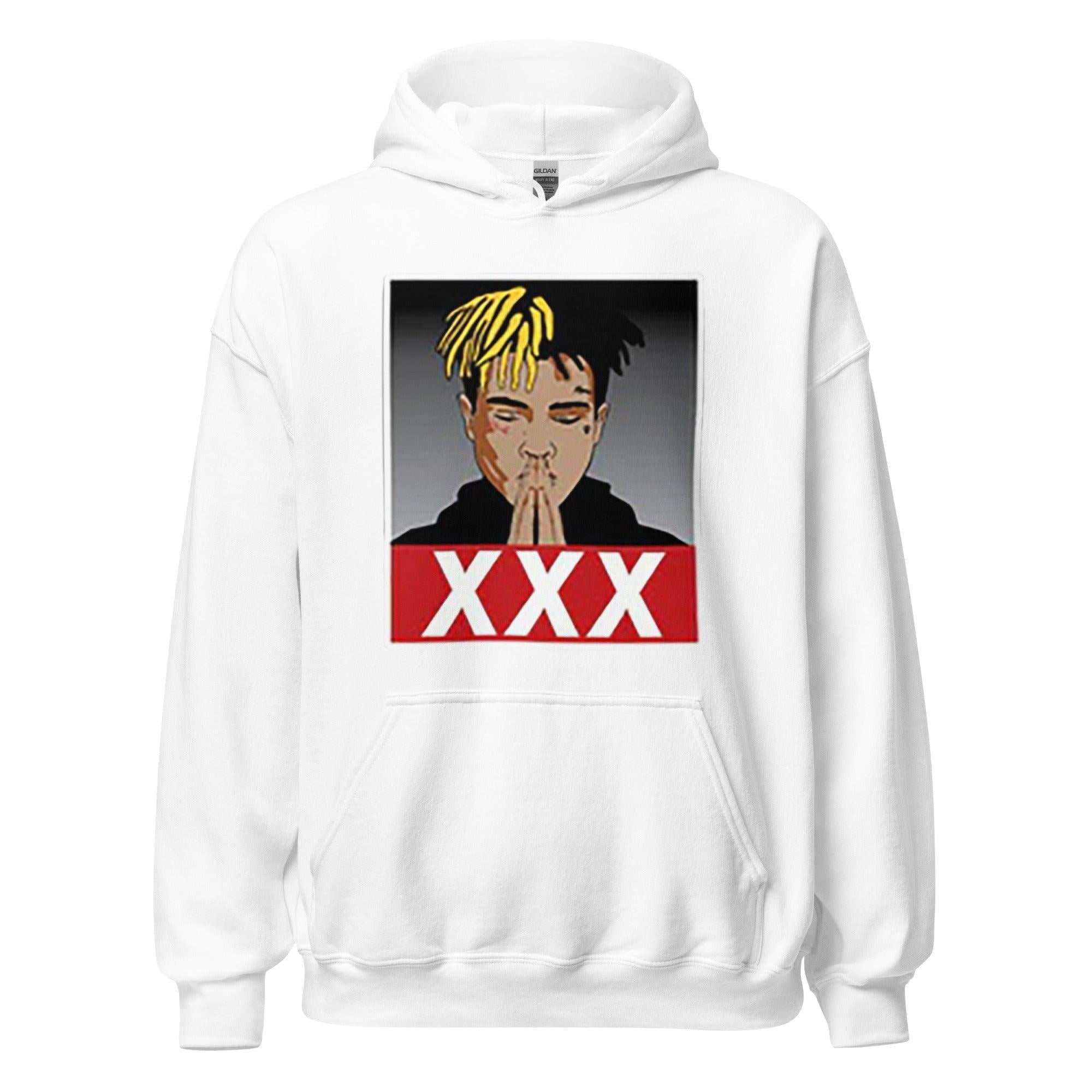 Rap Artist Hoodie Triple X Showing Gratitude Blended Cotton Midweight ...