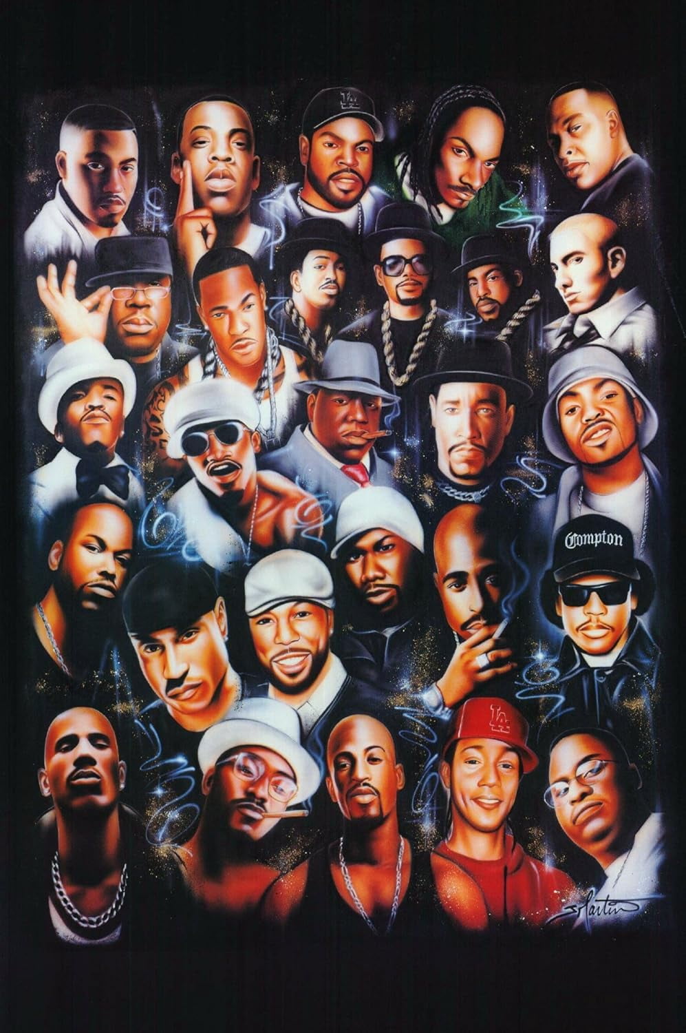 Rap Gods Rapper Collage Music Poster Print Poster, Rap Legends (Rapper ...