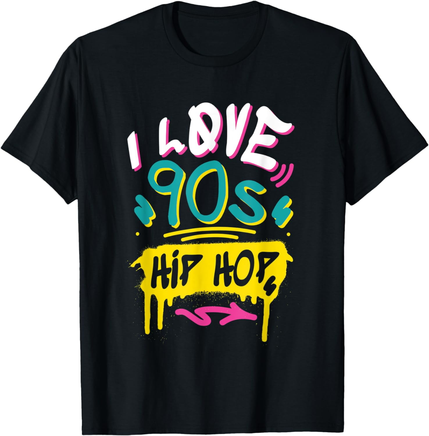 Rap Music Fan Retro Old Skool I Love 90s Hip Hop T-Shirt - Walmart.com