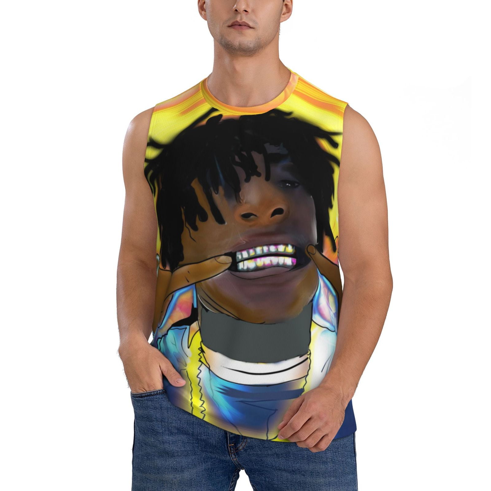 Rap NLE Choppa Tank Top For Mens Lightweight Sleeveless T Shirts ...