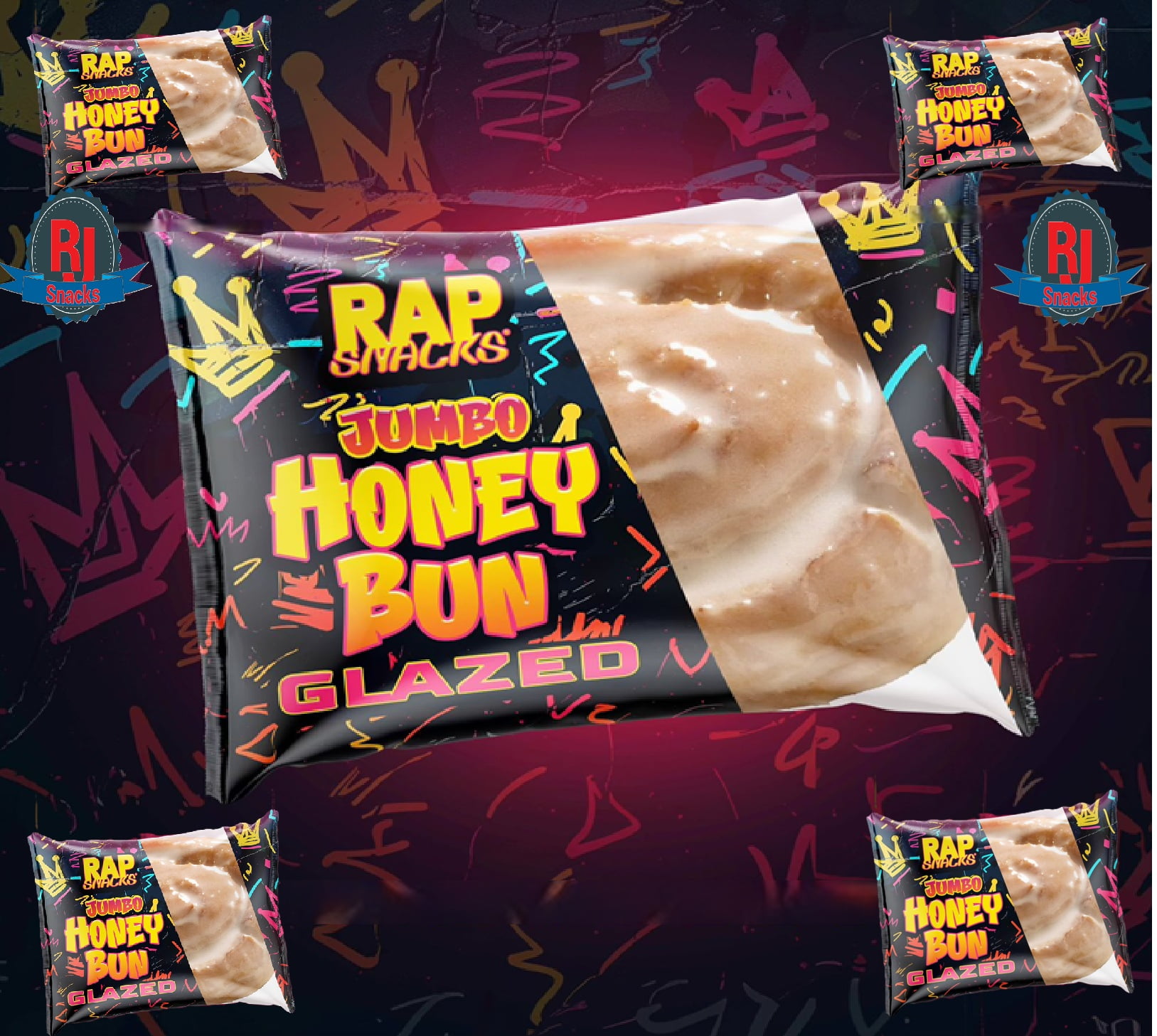 Rap` Snacks Big Back Glazed Honey Bun 4 oz (Curated by RJ Snacks Value ...