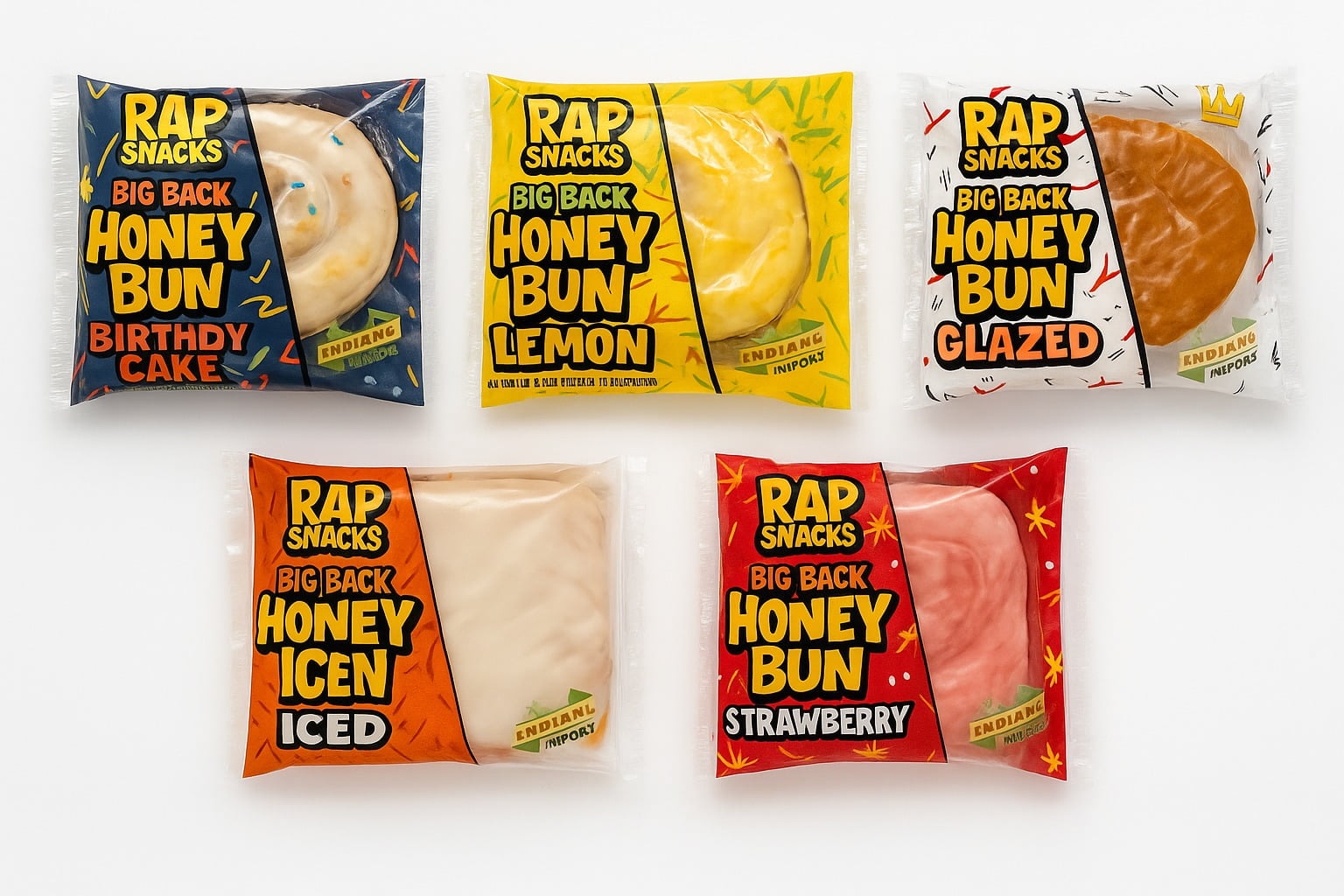 Rap Snacks Honey Buns, Mixed Party Pack, 15 Count, 5 Flavors including ...