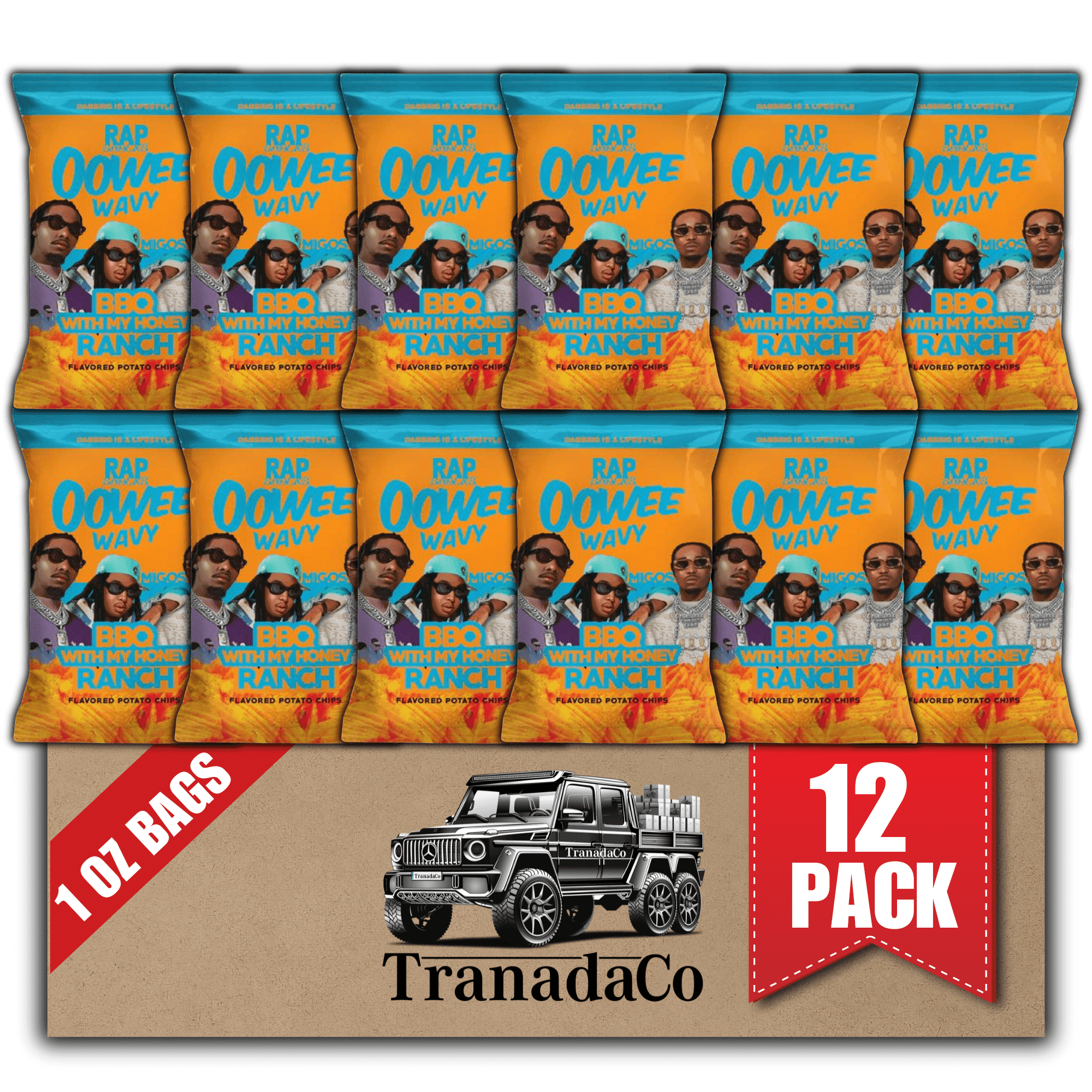 Rap Snacks Migos Bar-B-Quin with My Honey with a Dab of Ranch Potato ...