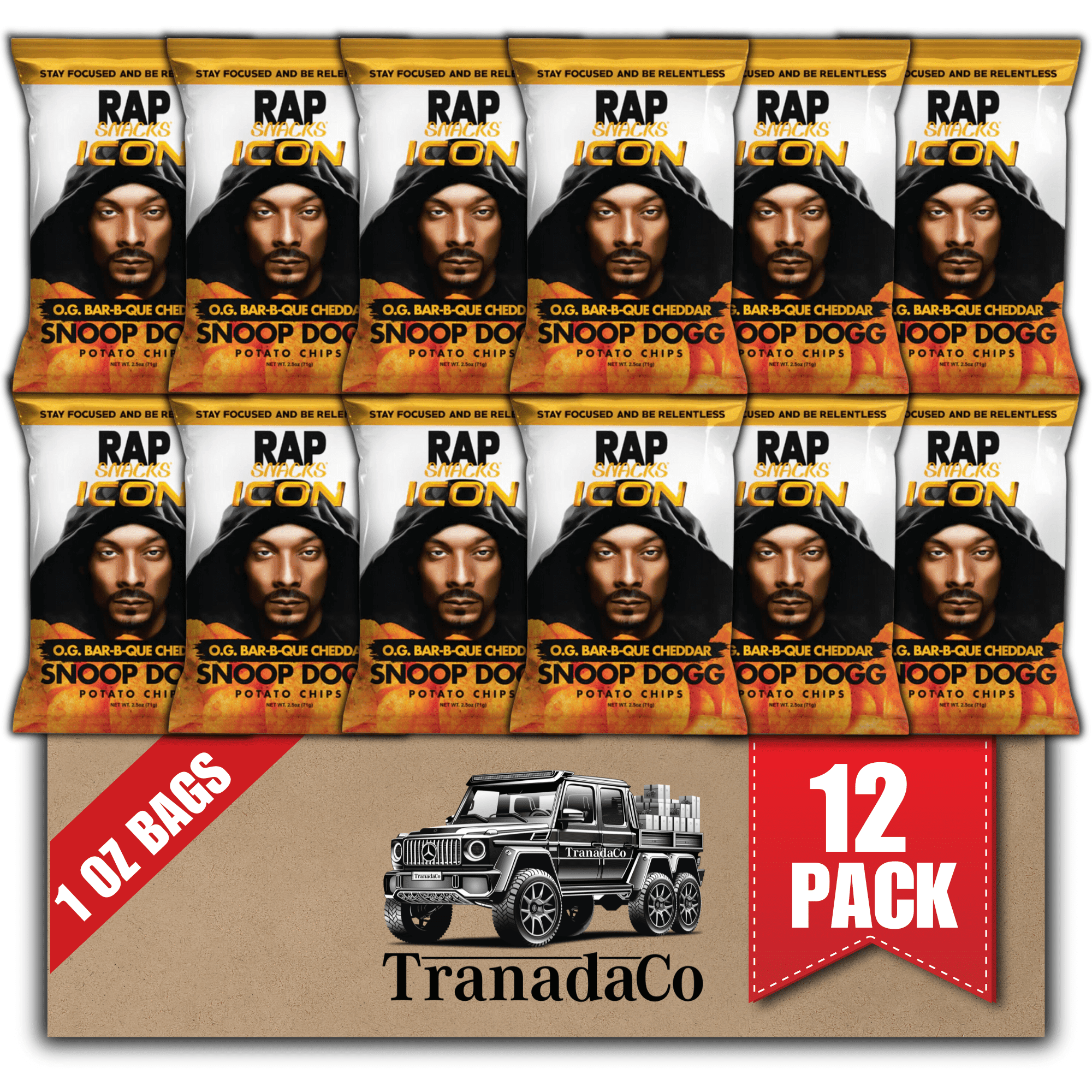 Rap Snacks Snoop Dogg | OG Bar-B-Que Cheddar Potato Chips 1oz (12 Pack ...