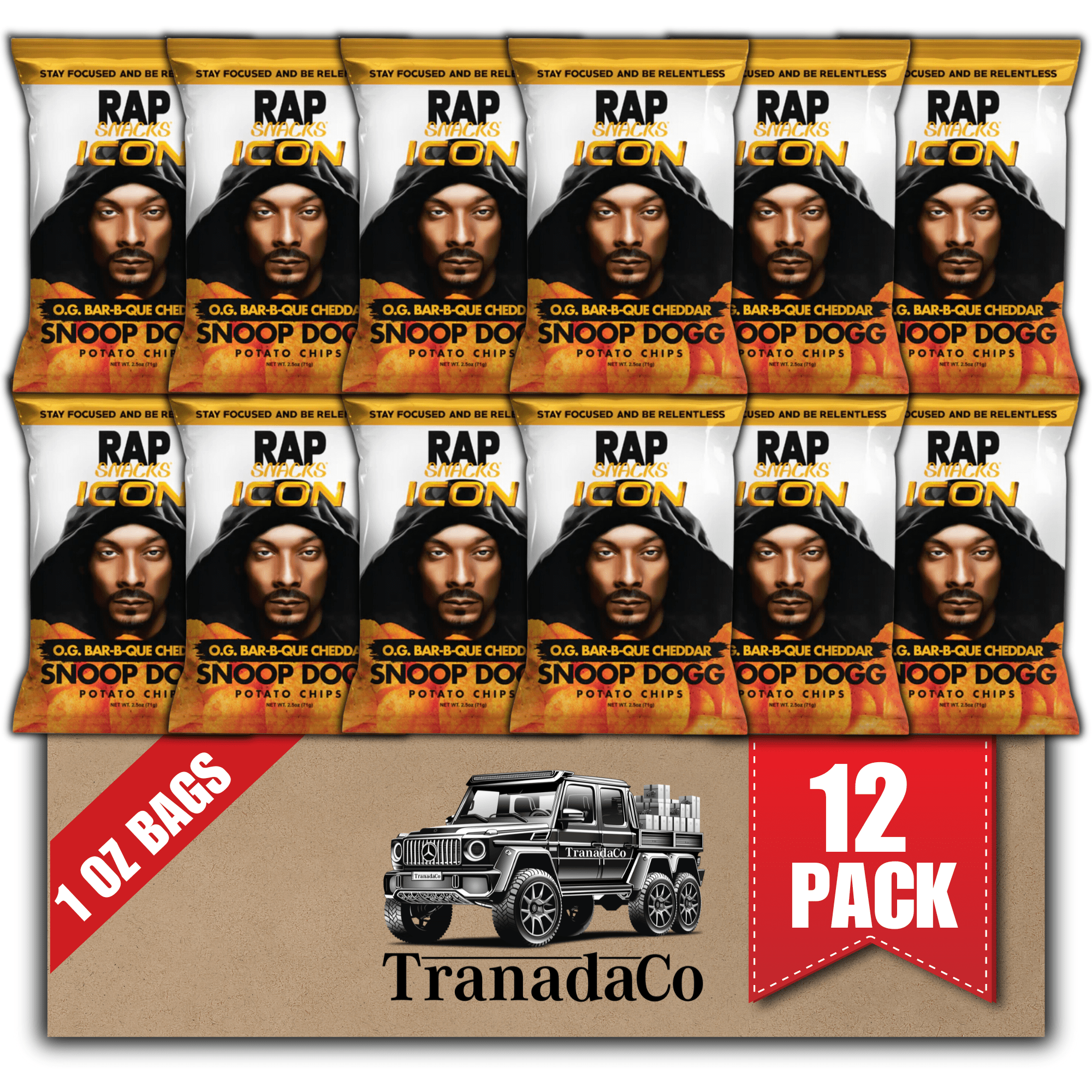 Rap Snacks Snoop Dogg | OG Bar-B-Que Cheddar Potato Chips 1oz (12 Pack ...
