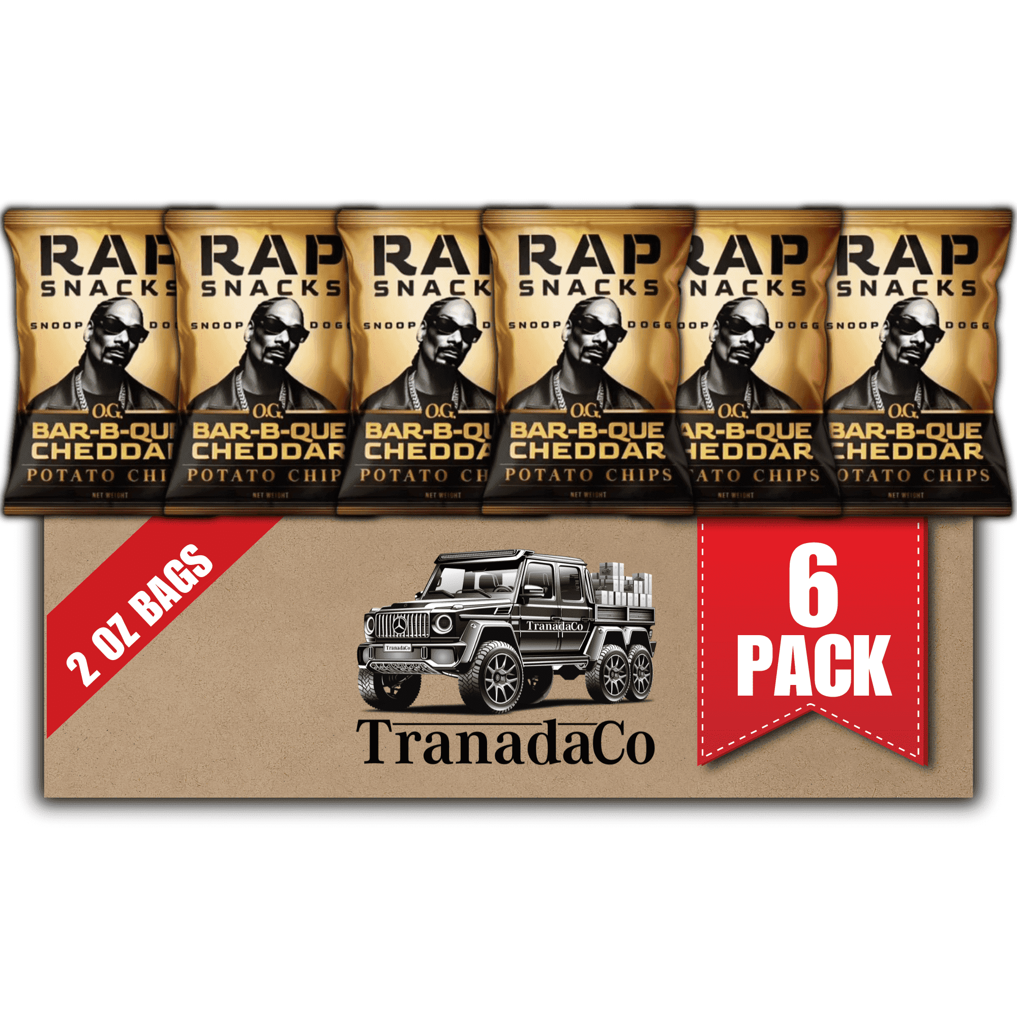 Rap Snacks Snoop Dogg | OG Bar-B-Que Cheddar Potato Chips 2oz Bags (6 ...