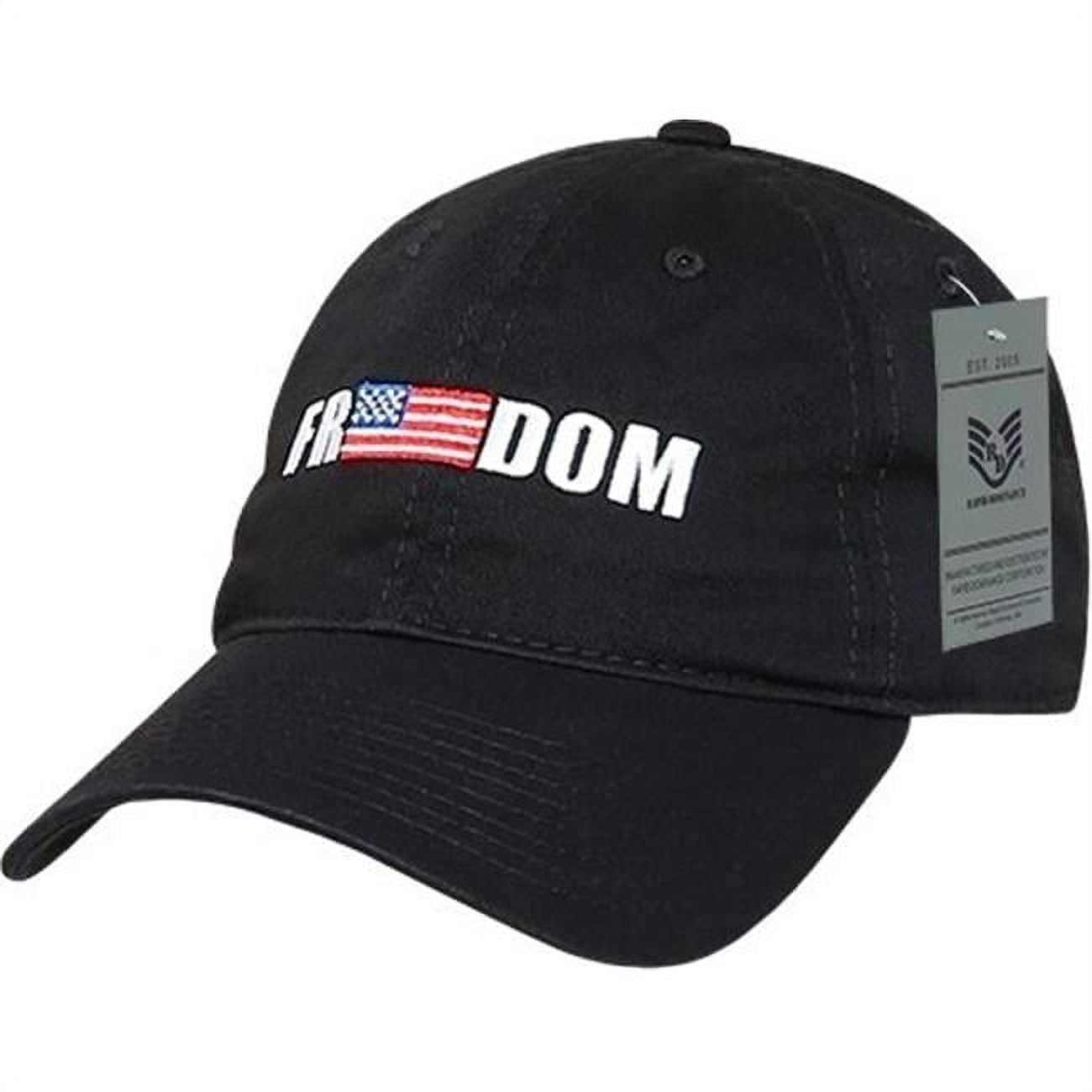 RapDom Freedom 1 USA Flag Graphic Relaxed Mens Cap [Black - Adjustable ...