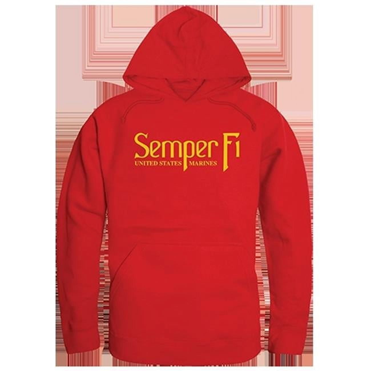 RapDom Marines Semper Fi Graphic Mens Pullover Hoodie [Red - L ...
