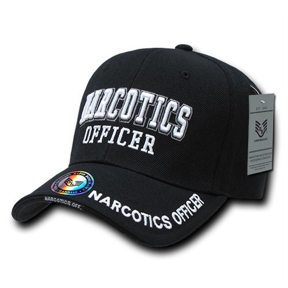 RapDom Narcotics Officer Deluxe Mens Cap [Black - Adjustable] - Walmart.com
