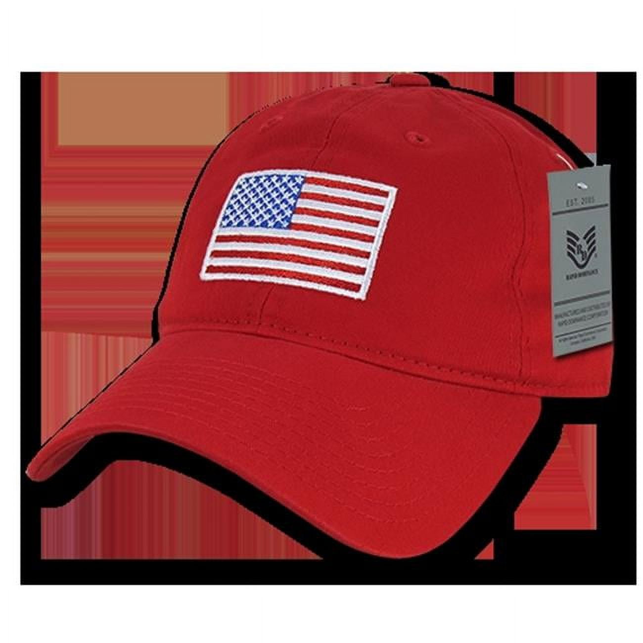 RapDom Original USA Flag Graphic Relaxed Mens Cap [Red - Adjustable ...