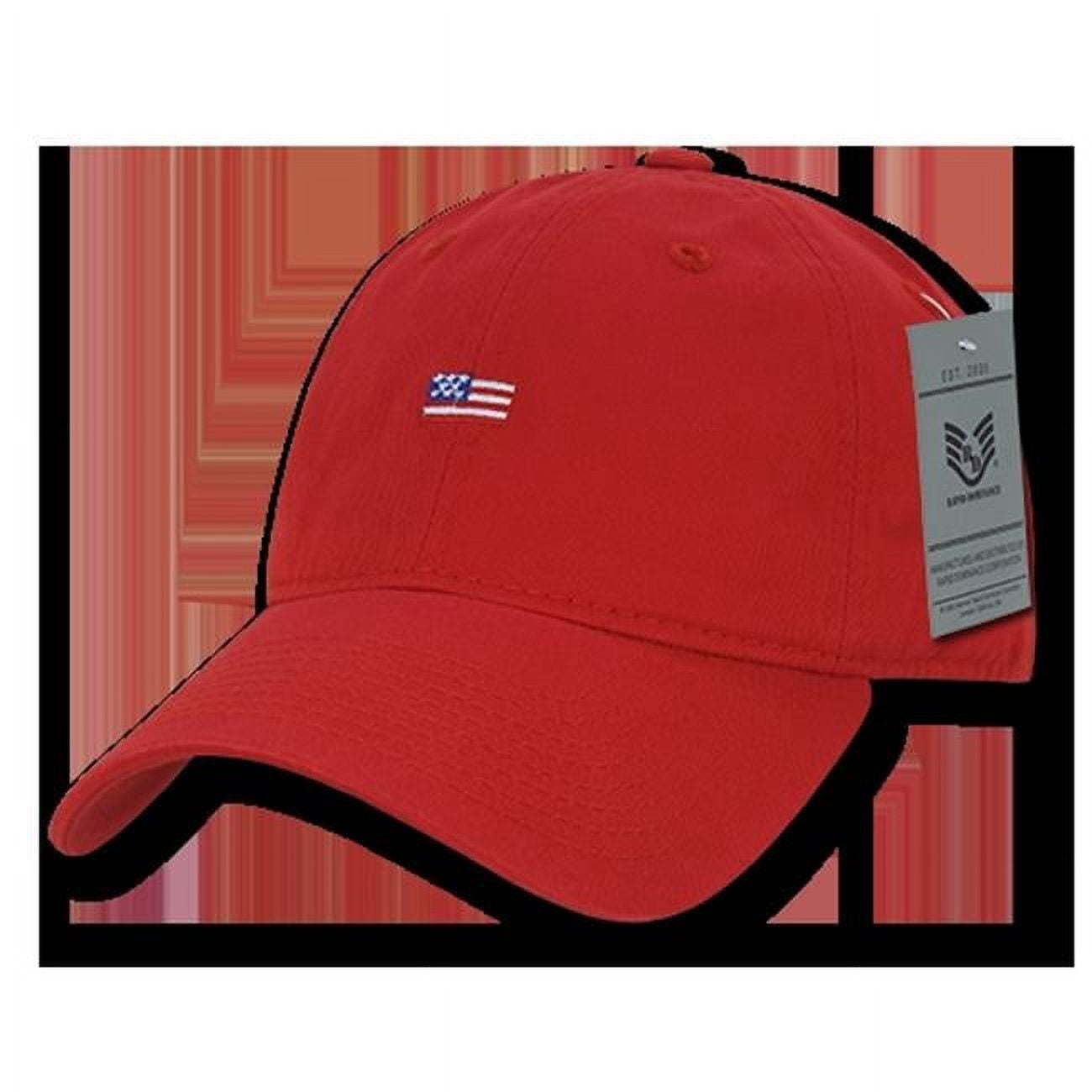 RapDom Small USA Flag Graphic Relaxed Mens Cap [Red - Adjustable ...