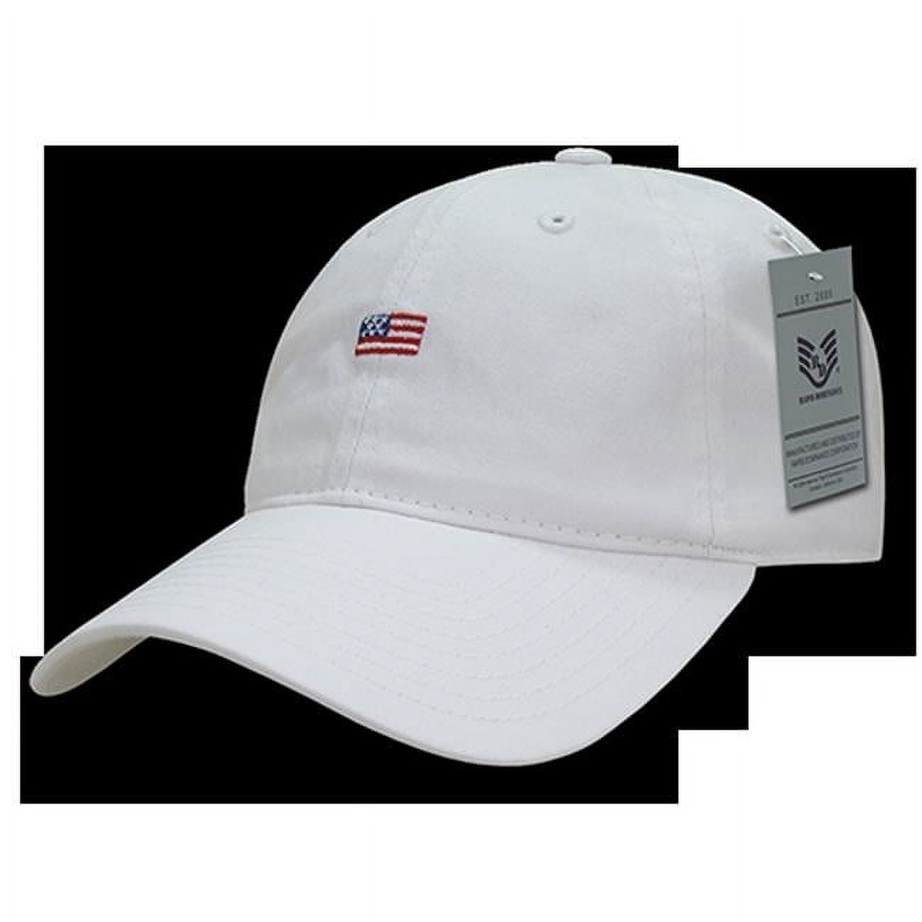 RapDom Small USA Flag Relaxed Graphic Mens Cap [White - Adjustable ...