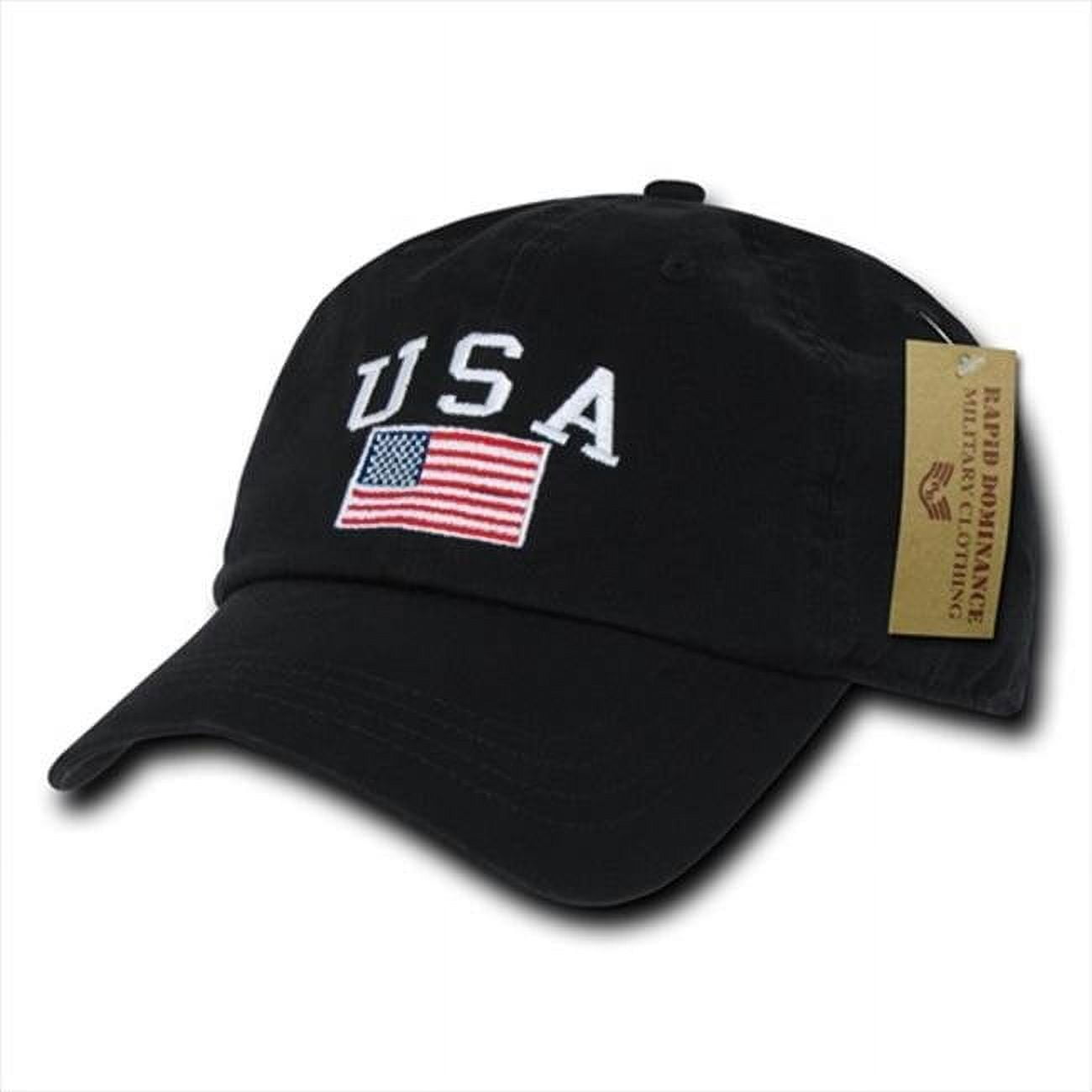 RapDom USA Flag Graphic Relaxed Mens Cap [Black - Adjustable] - Walmart.com