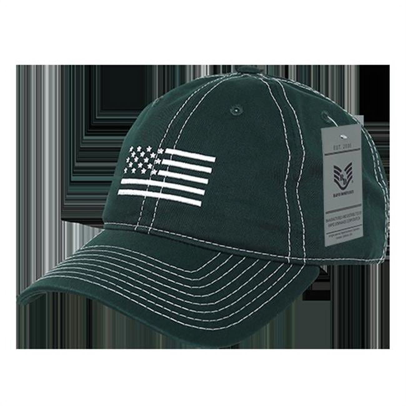 RapDom White US Flag Graphic Relaxed Mens Cap [Hunter Green ...
